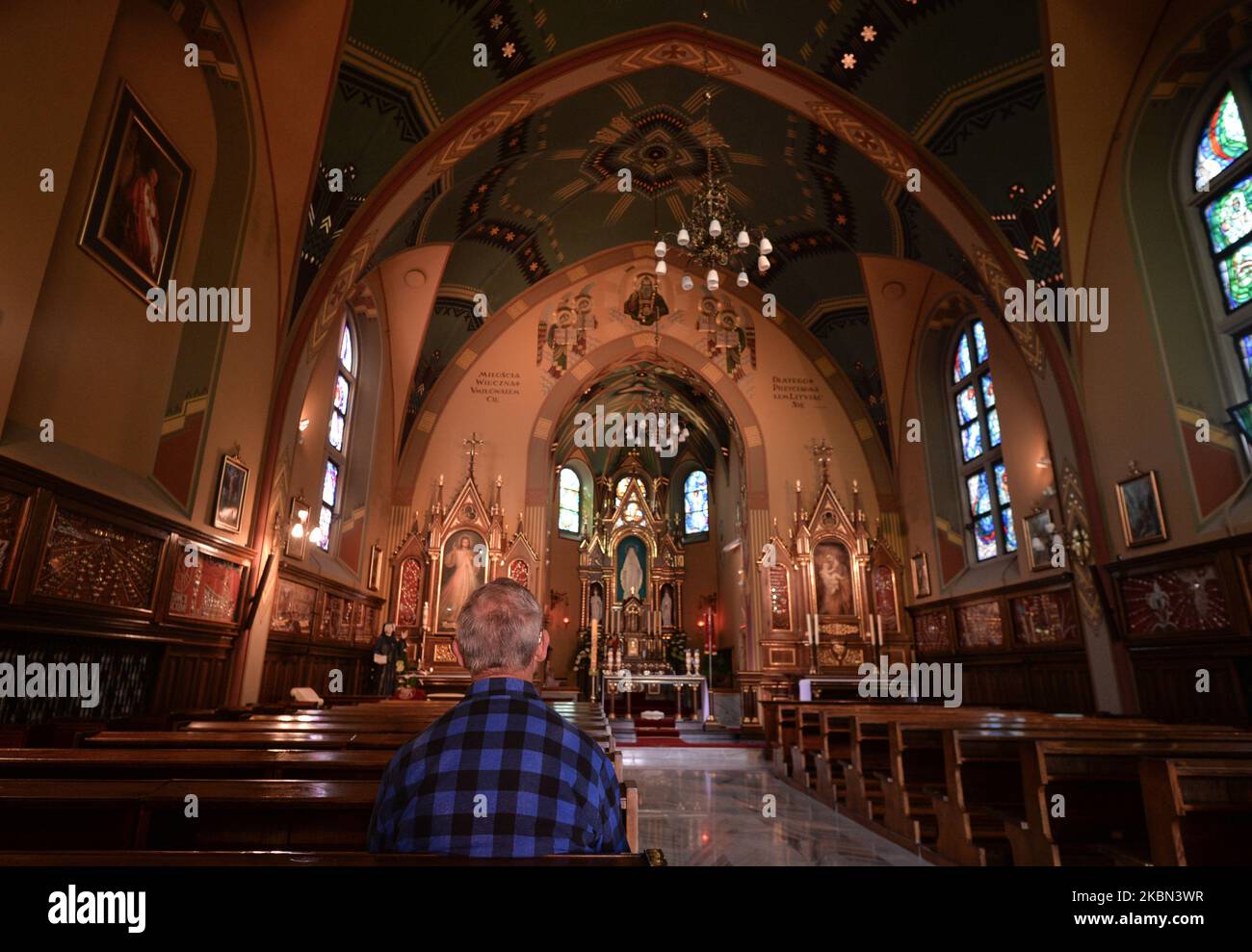 A view of a Chapel of the miraculous image of the Merciful Jesus and the tomb of St. Faustina ...