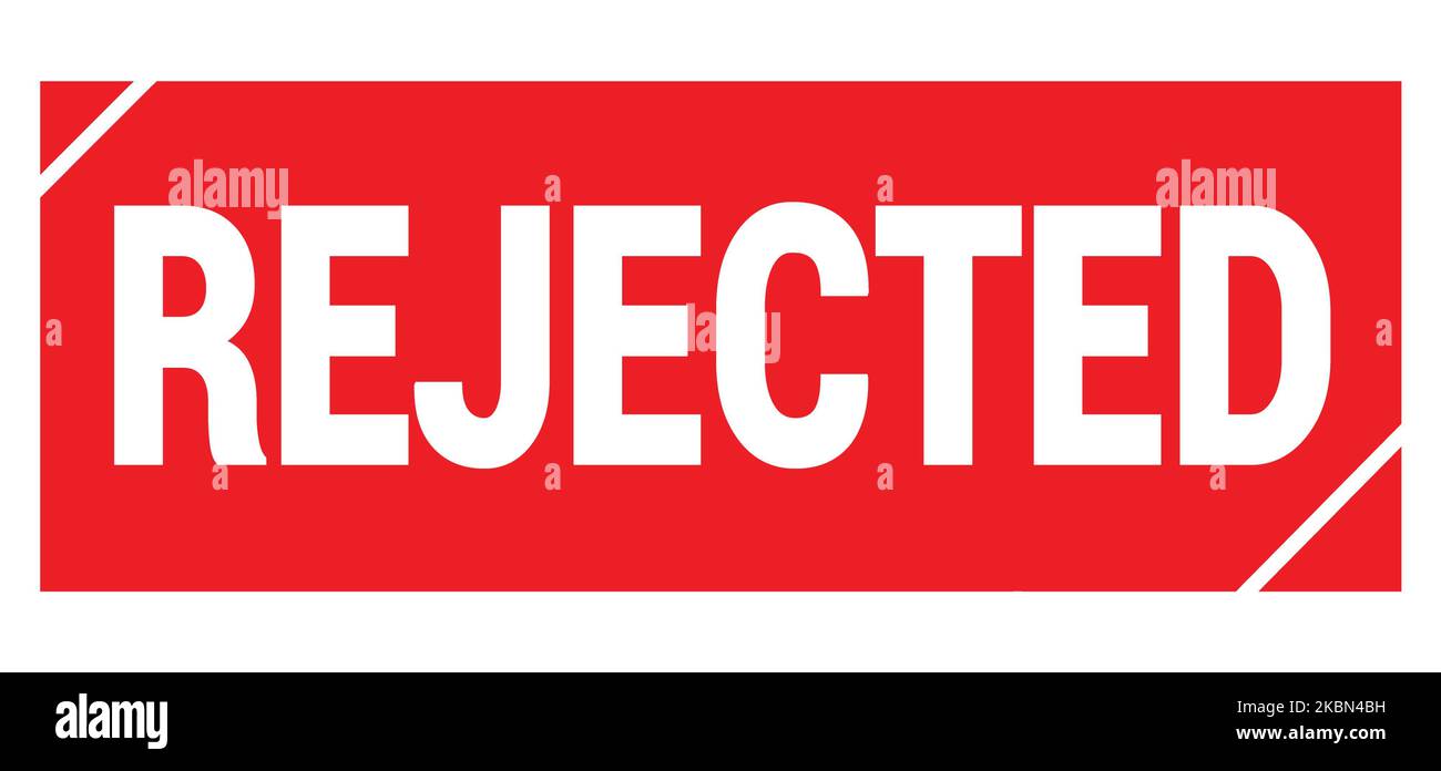 REJECTED text written on red grungy stamp sign Stock Photo - Alamy