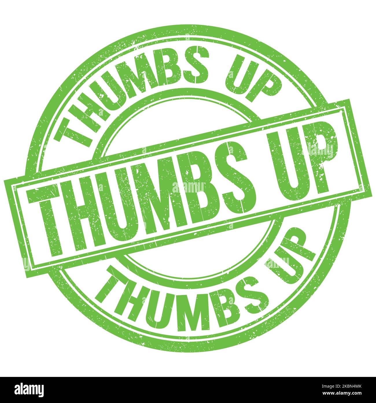 THUMBS UP text written word on green round stamp sign Stock Photo - Alamy