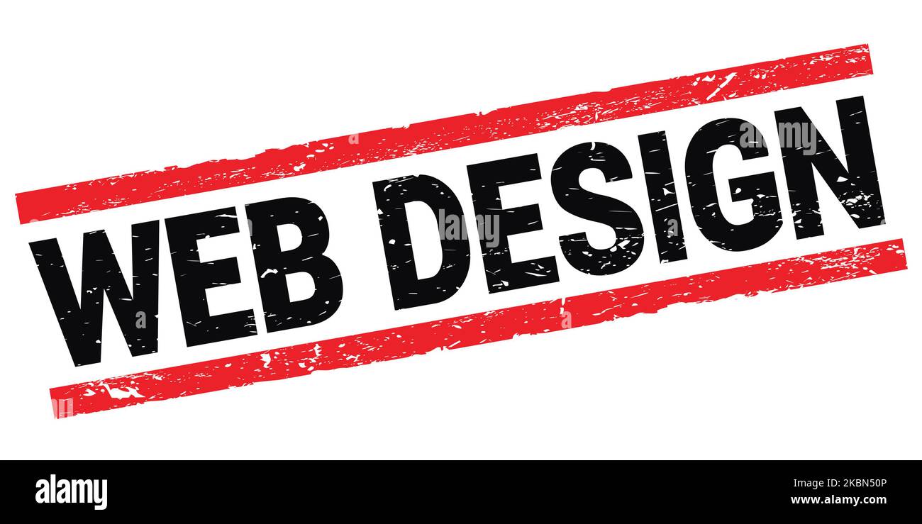 WEB DESIGN text written on black-red rectangle stamp sign Stock Photo ...
