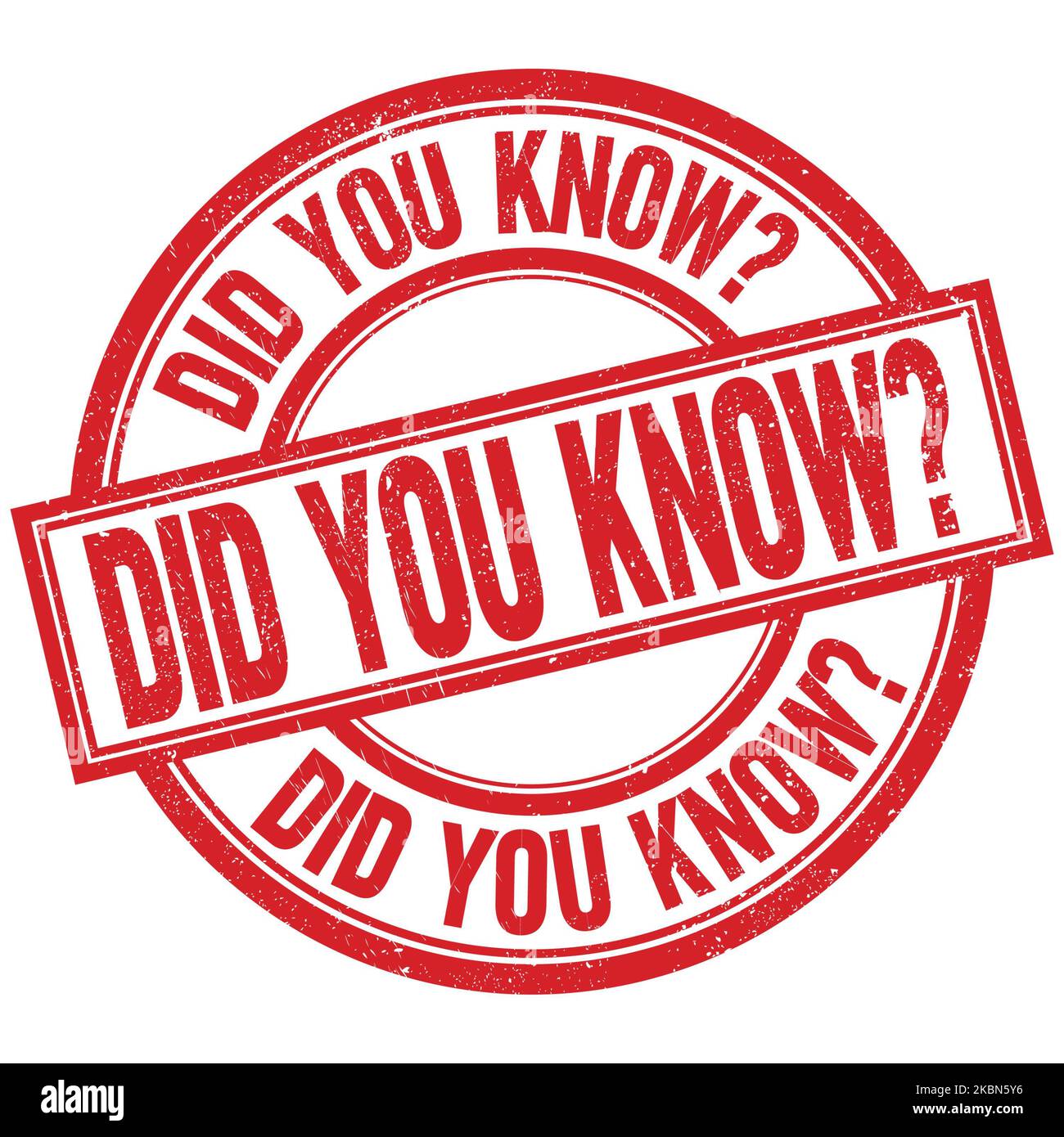DID YOU KNOW? text written word on red round stamp sign Stock Photo - Alamy