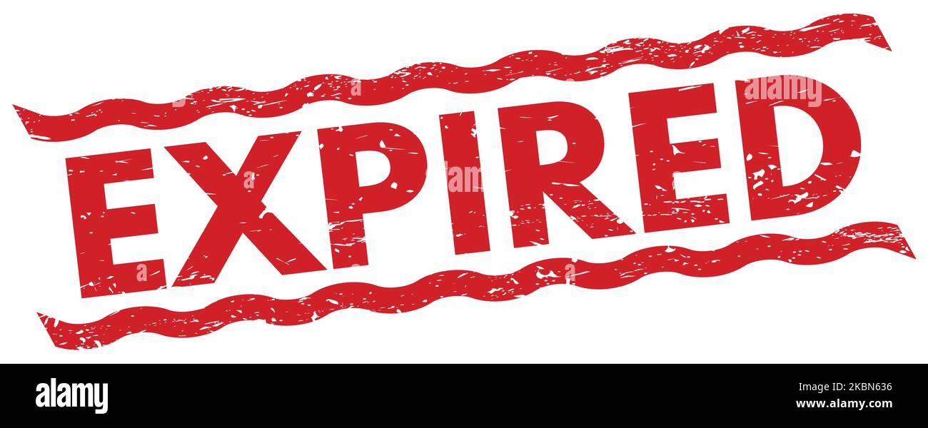 EXPIRED text written on red lines stamp sign Stock Photo - Alamy