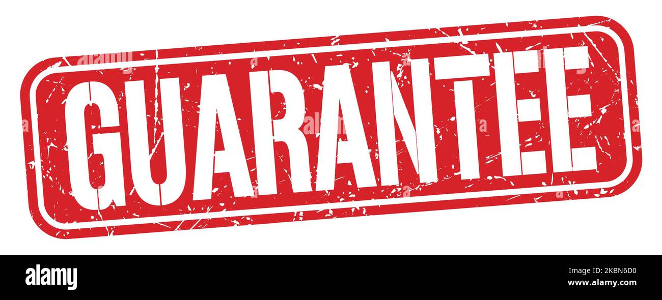 GUARANTEE text written on red grungy stamp sign Stock Photo - Alamy