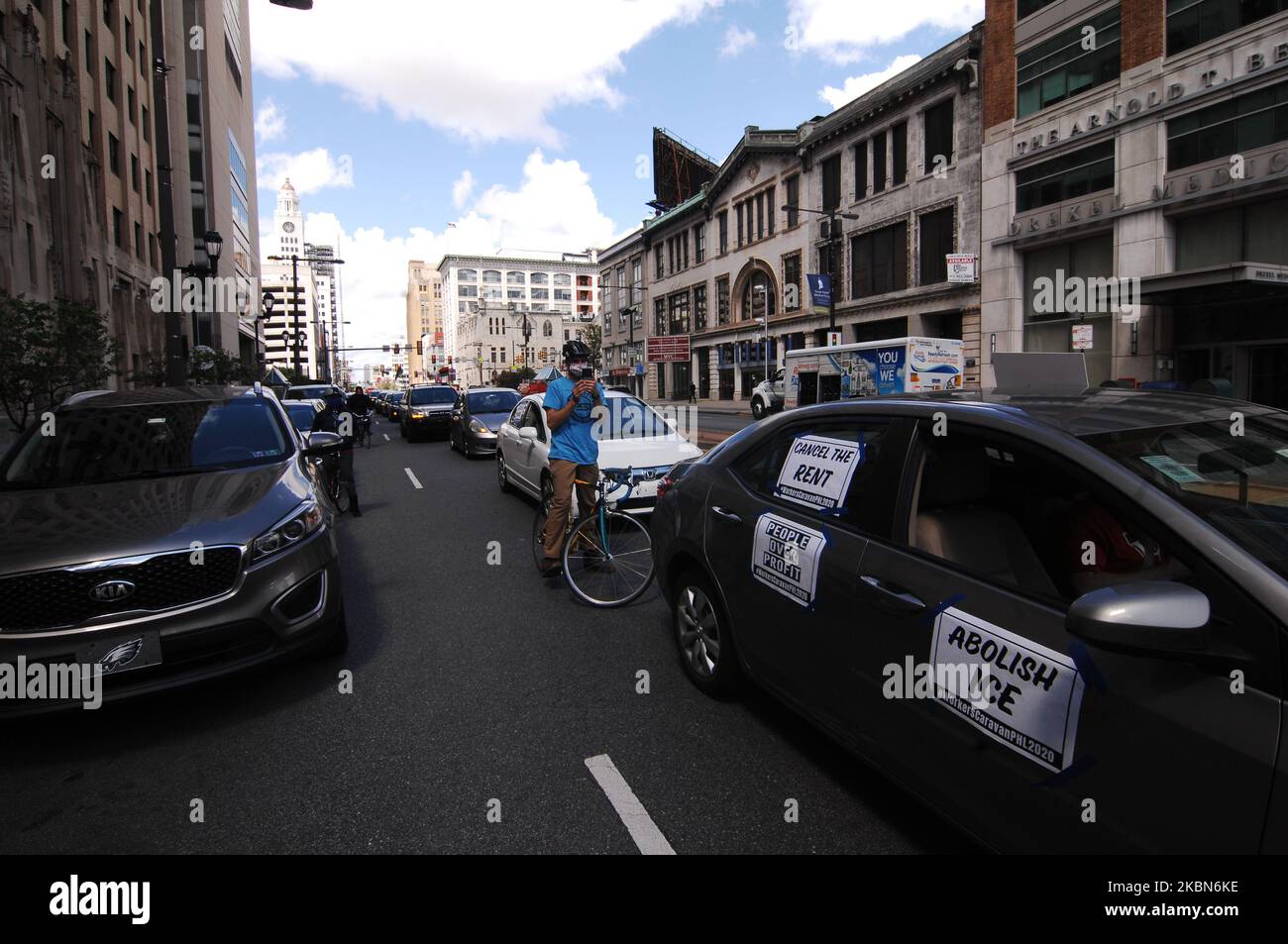 May Day Protesters strike, forming a caravan through Center City ...