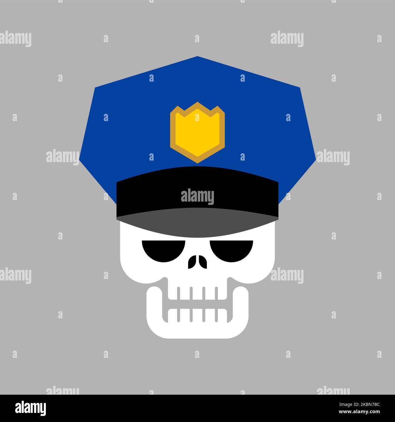 Policeman skull. Police head skeleton Stock Vector Image & Art - Alamy