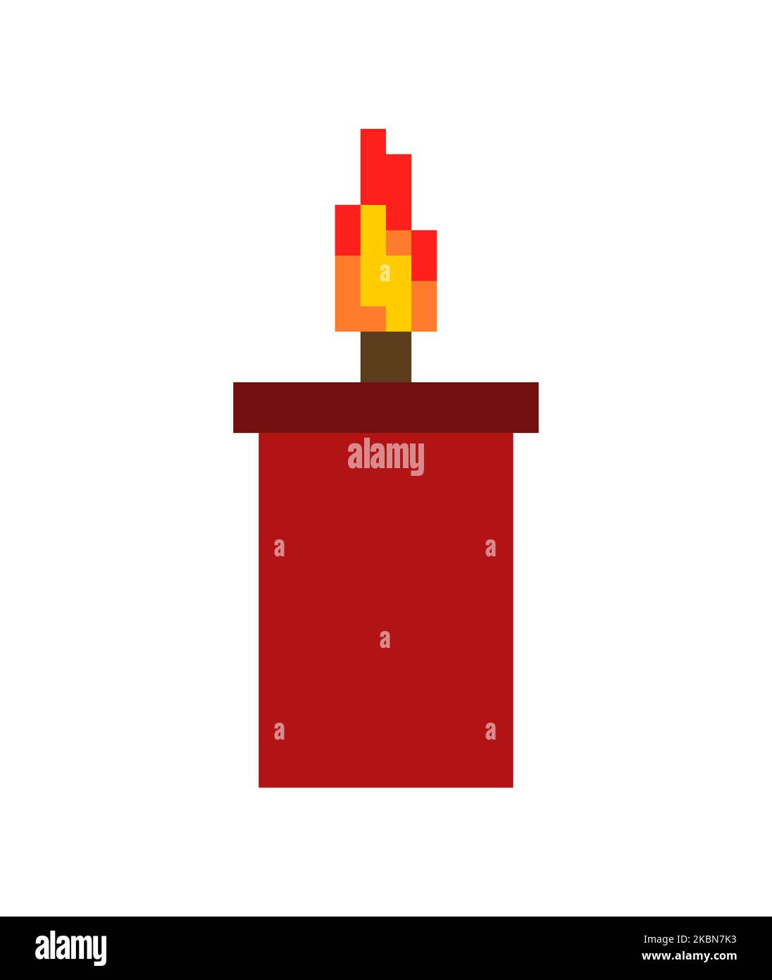 Red magic candle pixel art. 8 bit pixelated Vector illustration Stock ...