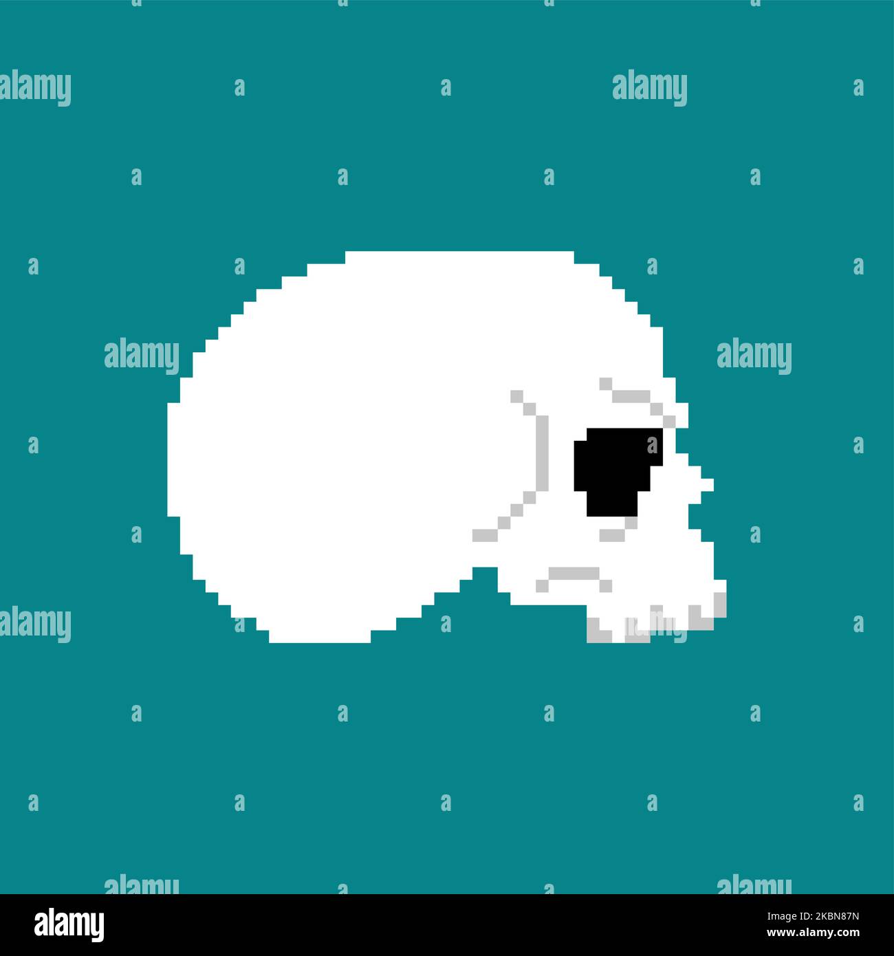 Skull pixel art. 8 bit cranium. pixelated Vector illustration Stock ...