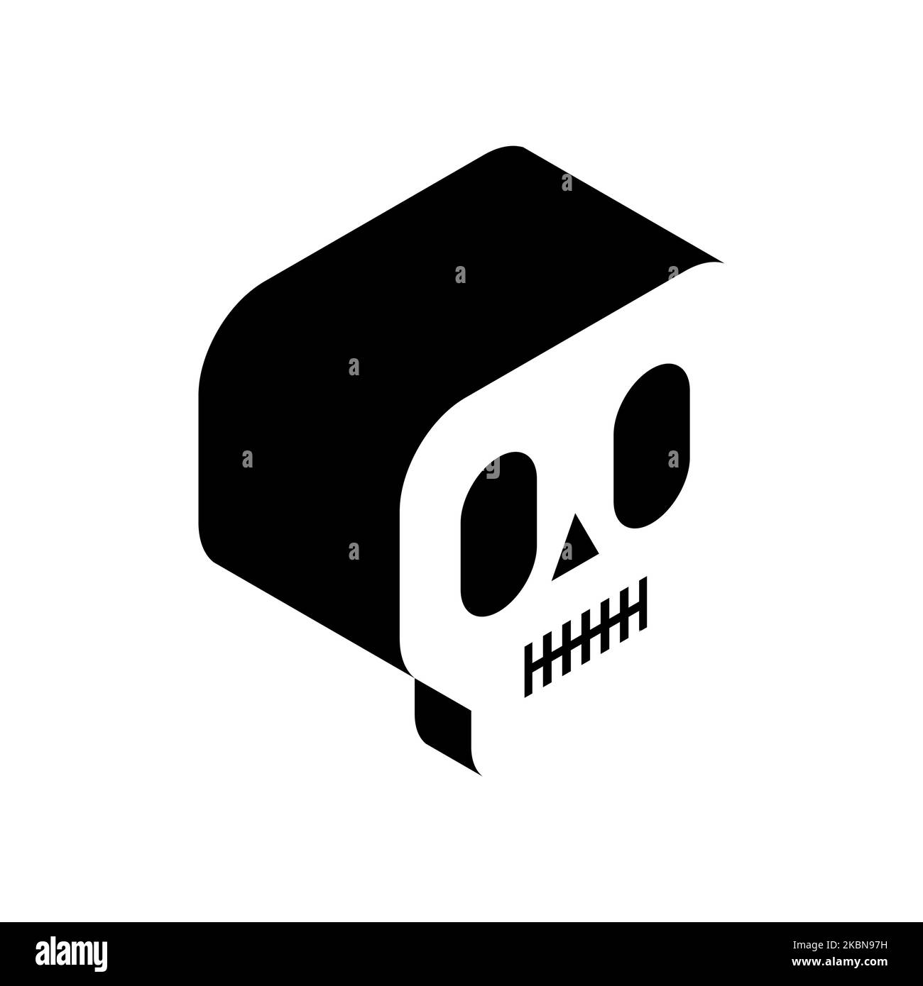 Skull isometric style icon. Cranium sign Vector illustration Stock ...