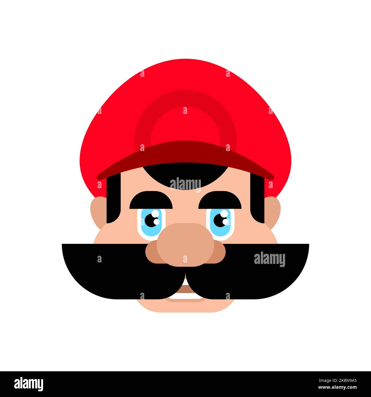 Mustachioed plumber face isolated. Vector illustration Stock Vector ...