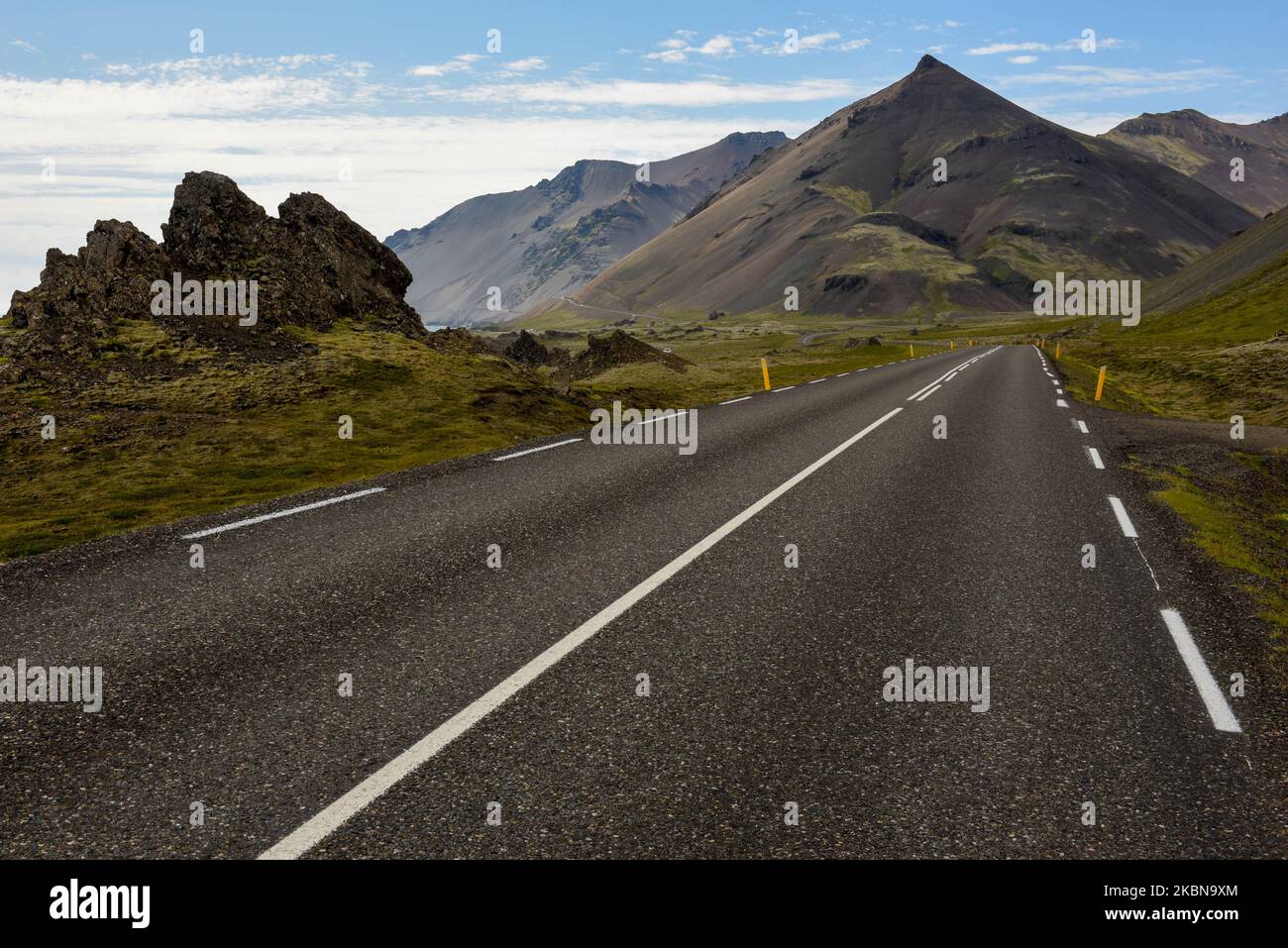 Rural landscape with a road on Iceland Stock Photo - Alamy