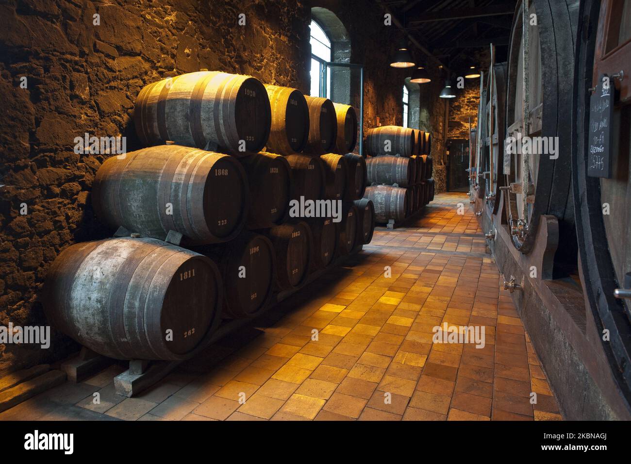 JW Burmester port wine cellars, in Porto, Portugal, Port wine. These ...