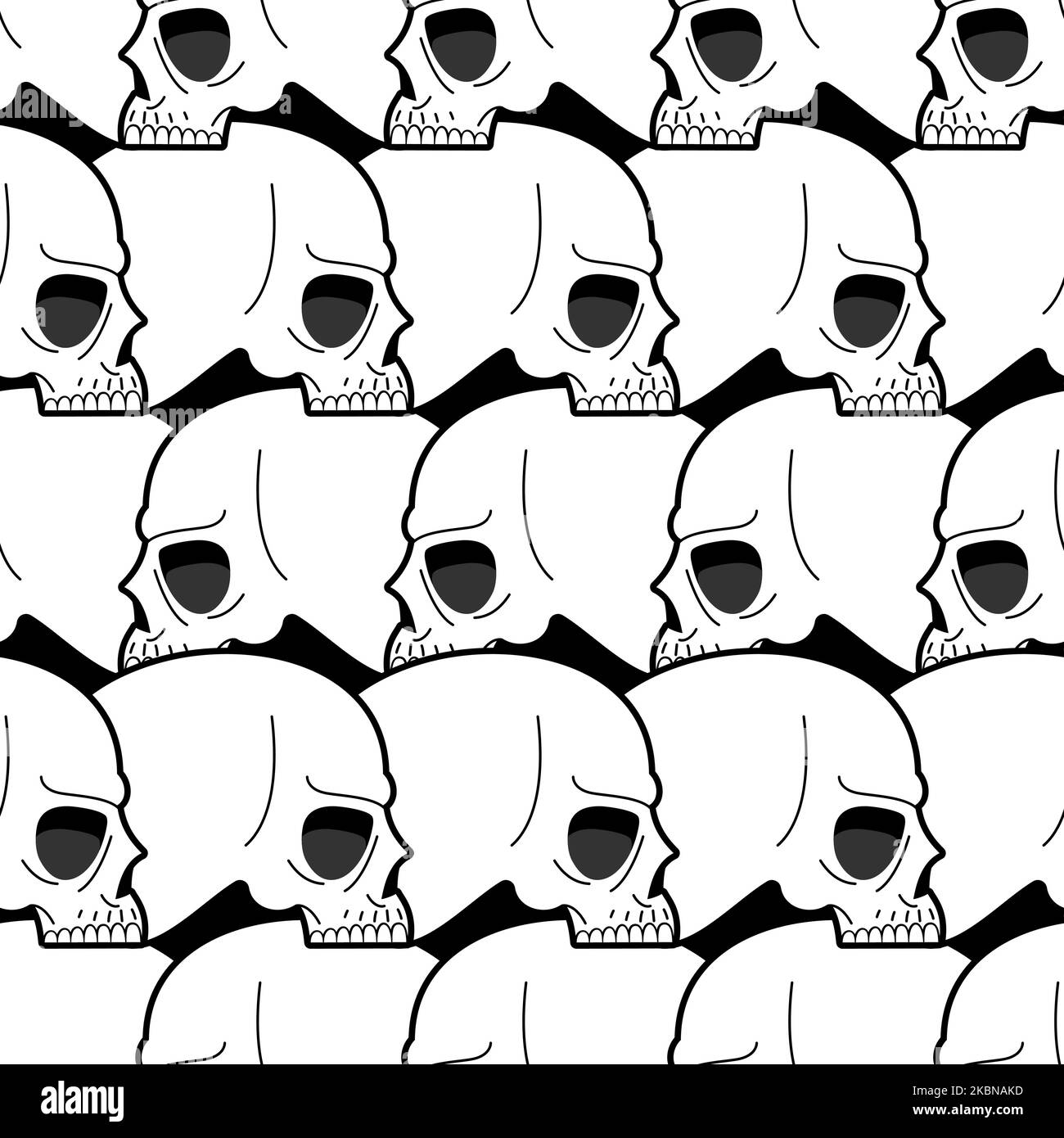 Skull pattern seamless. Cranium background. Vector texture Stock Vector ...