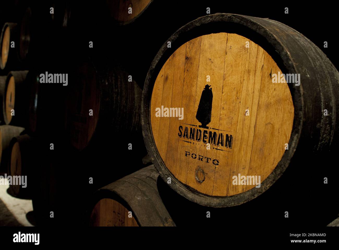 Sandeman wine cellars, in Porto, Portugal, Port wine. These wines were ...