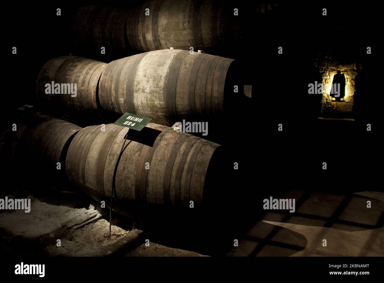 Sandeman wine cellars, in Porto, Portugal, Port wine. These wines were ...