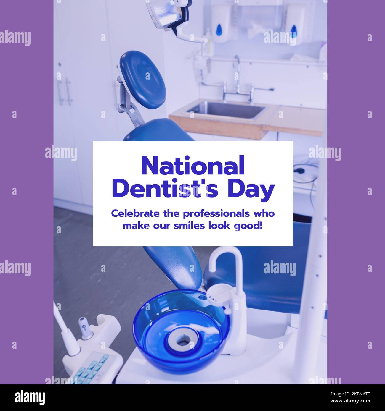 Composition of national dentist's day text and dentist's surgery Stock ...