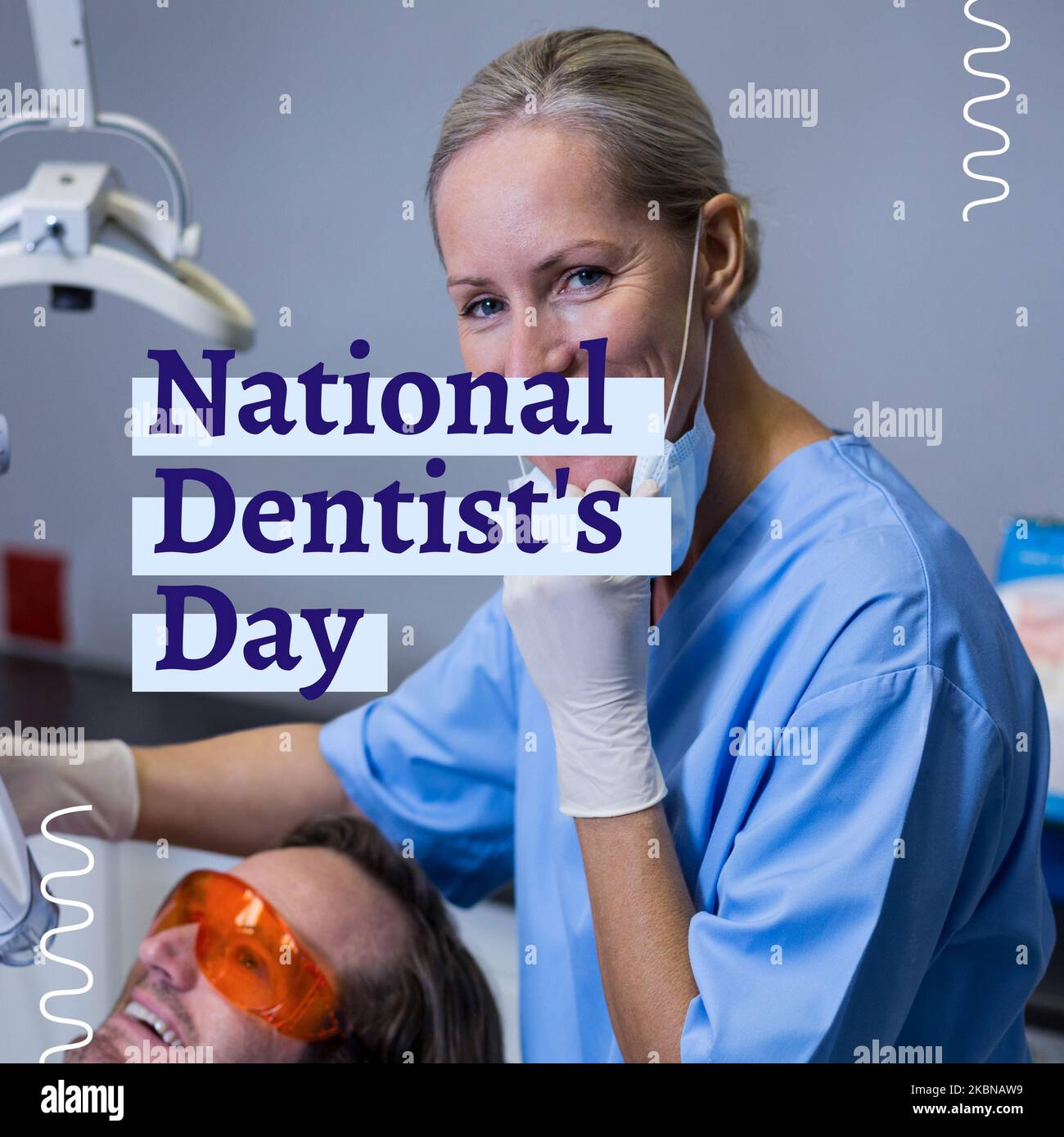 Composition of national dentist's day text and female dentist in ...