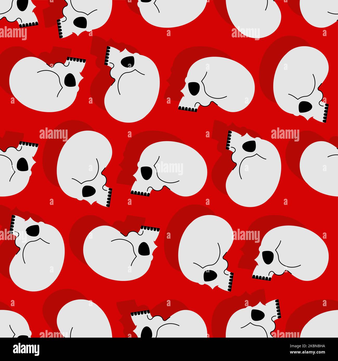 Skull pattern seamless. Cranium background. Vector texture Stock Vector ...