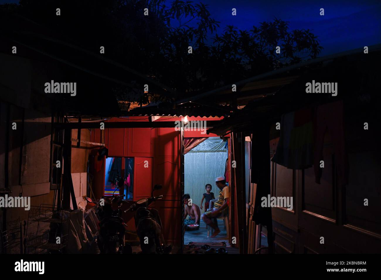 Rohingya wait before performs a evening prayer after break their fast ...