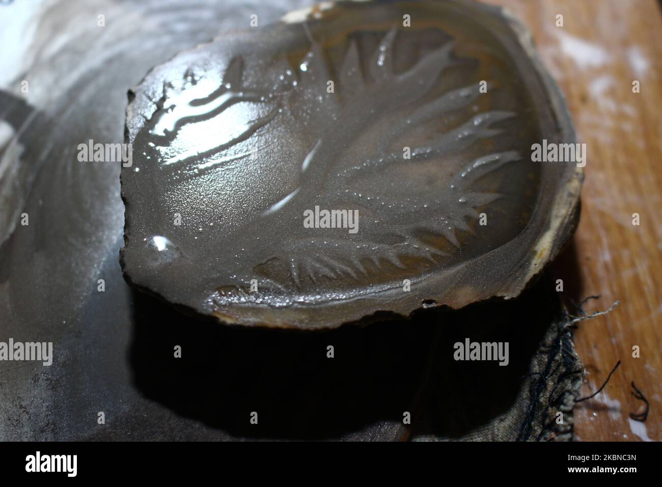 Abrasive silicon carbide SiC powder on the stone being machined Stock ...