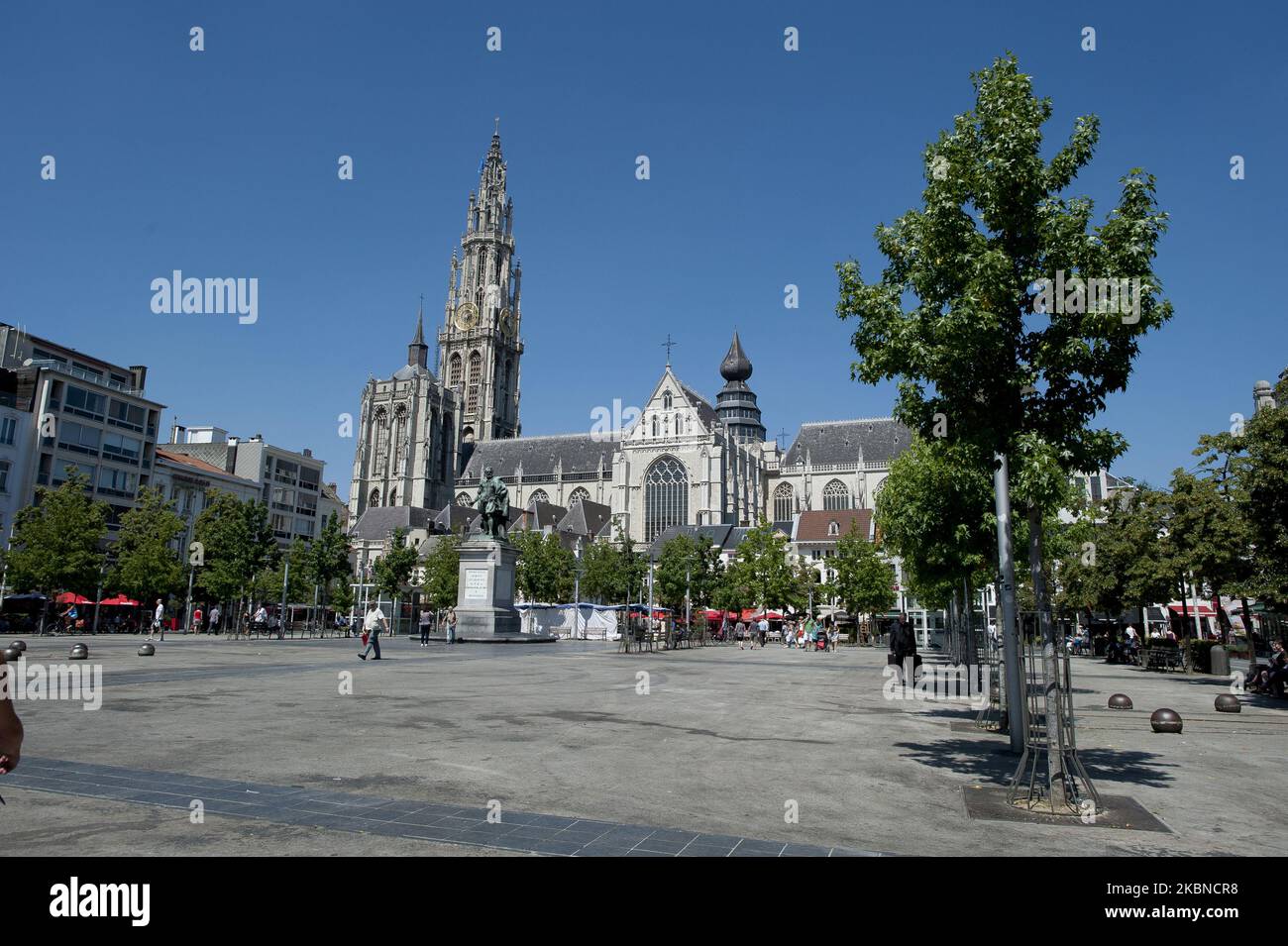 The cathedral of Antwerp, Belgium, is dedicated to the Virgin Mary and ...