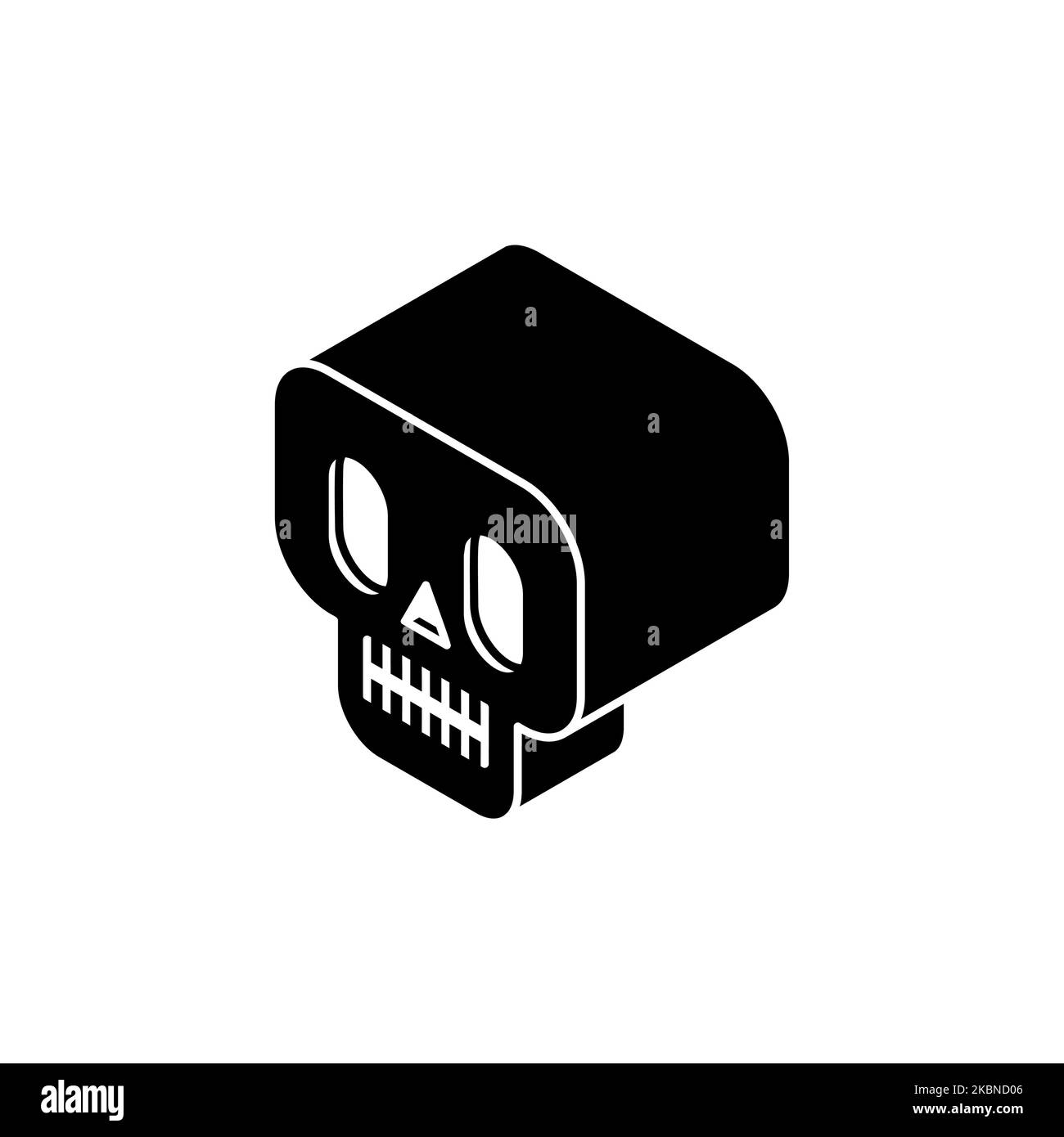 Skull isometric style icon. Cranium sign Vector illustration Stock ...