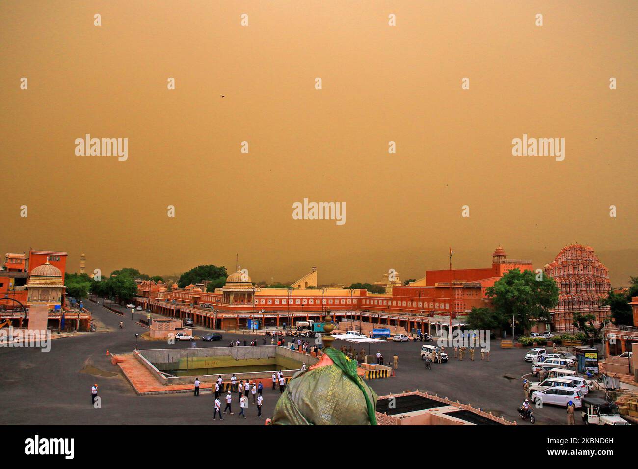 Dusty clouds hover over at Badi Chopad during the Dust Storm and bad ...