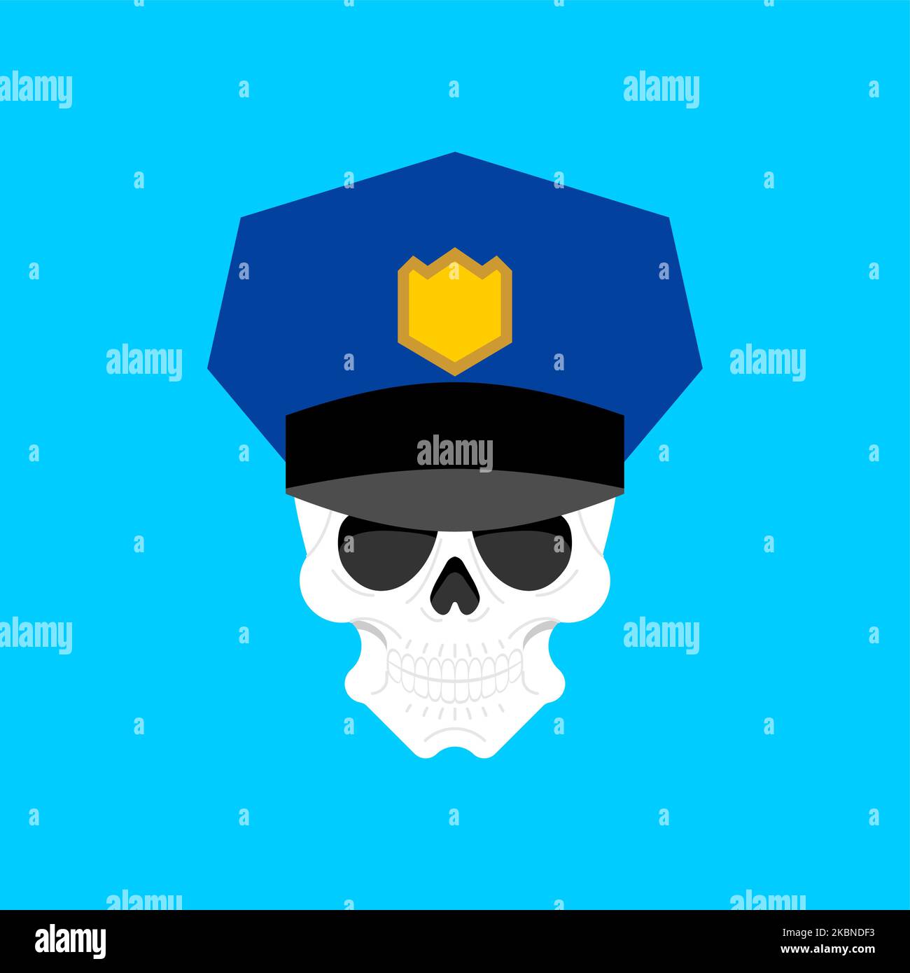 Skeleton policeman Stock Vector Images - Alamy