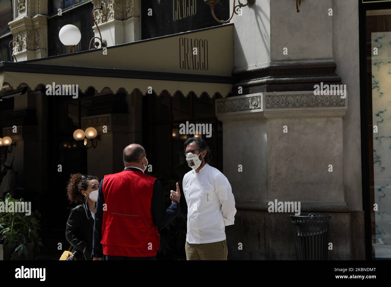 Italian chef Carlo Cracco is seen in front of his restaurant in Duomo ...