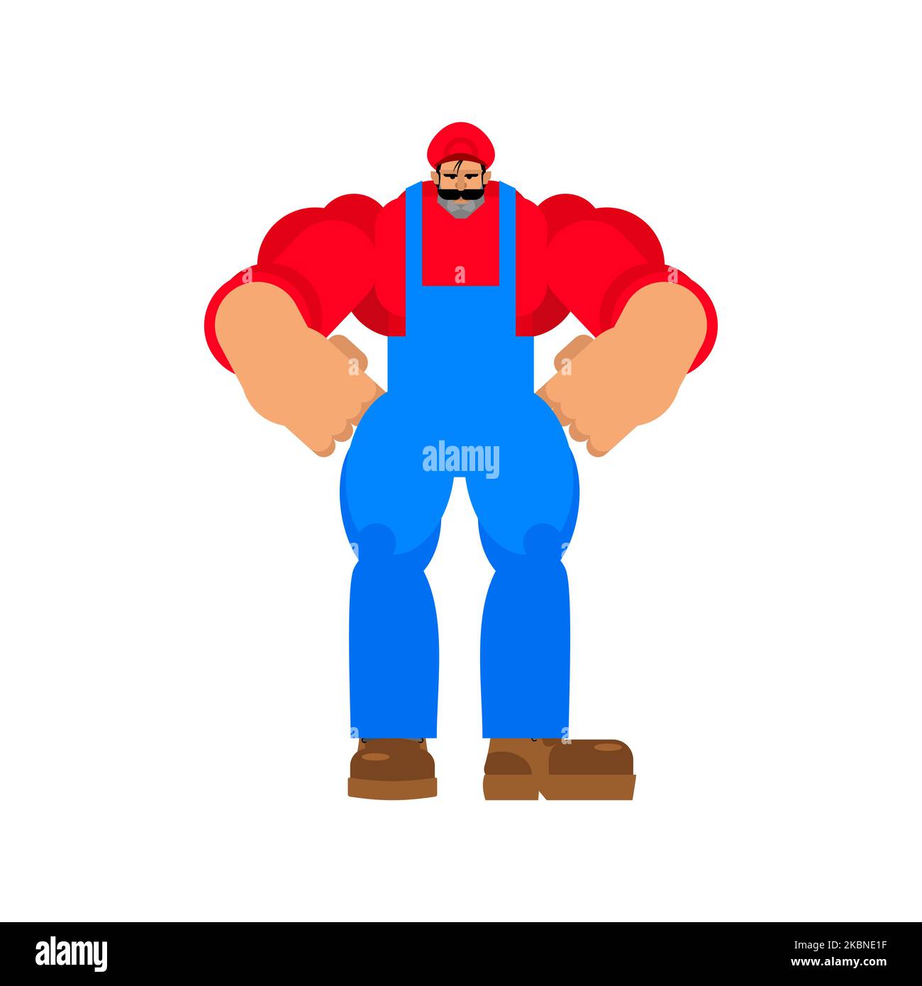 Strong plumber. powerful plumber Vector illustration Stock Vector Image ...