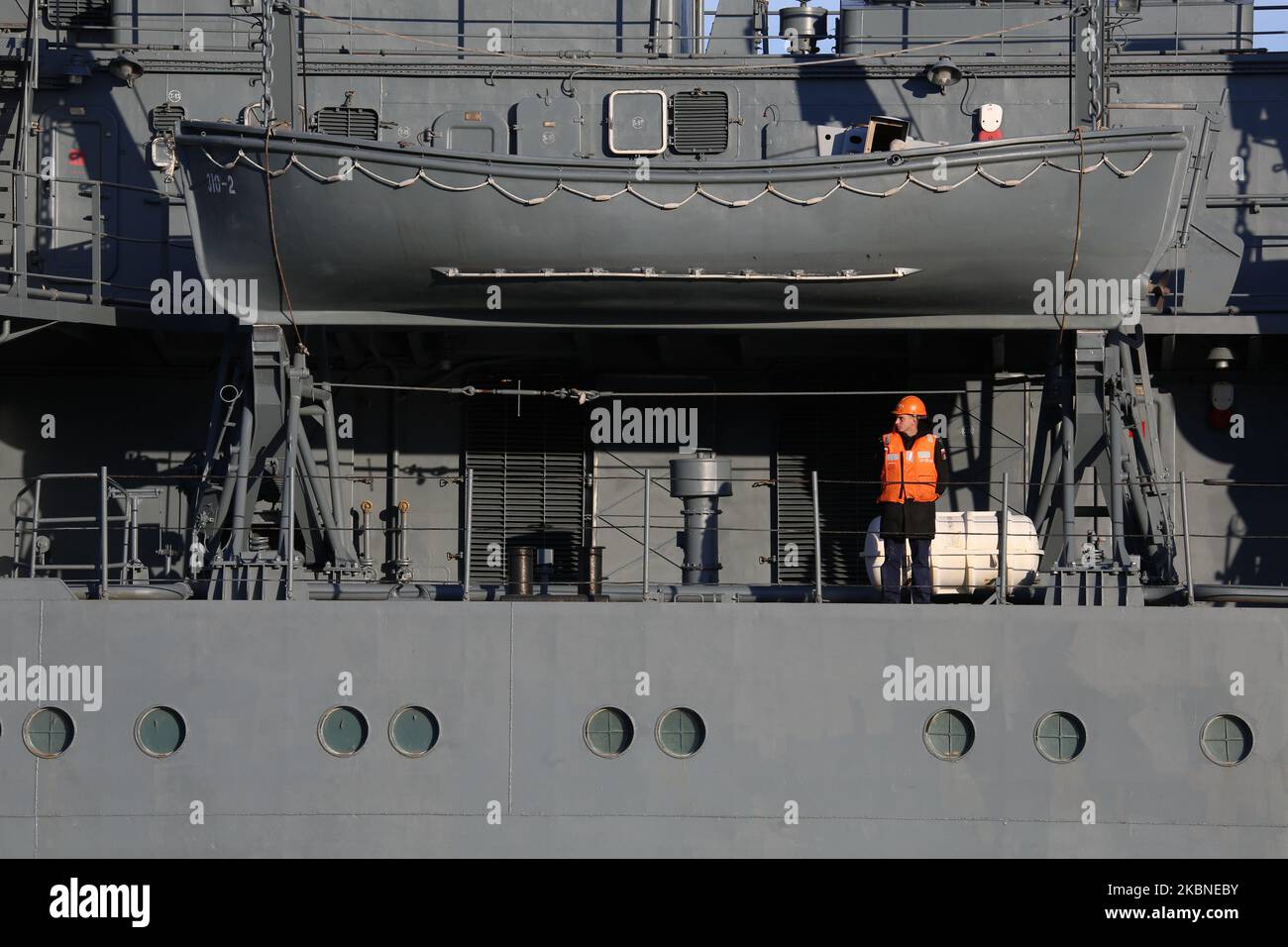 The military training ship “Perekop» arrives in Saint Petersburg to ...