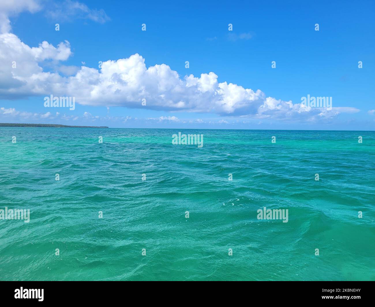 calm colorful ocean in the dominican republic Stock Photo - Alamy