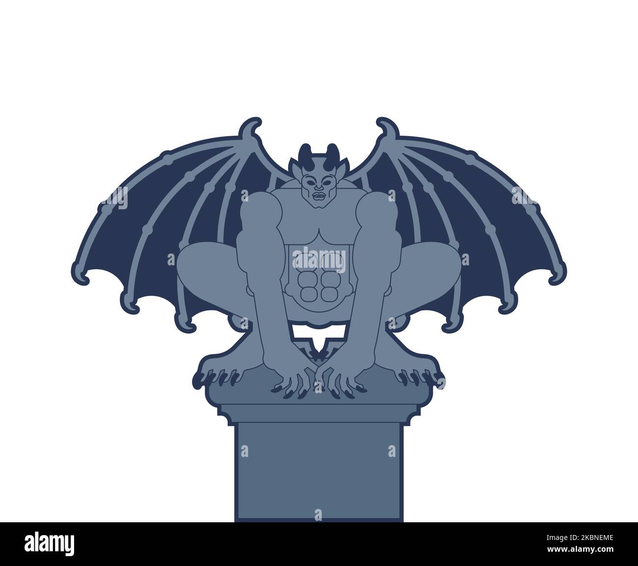 Gargoyle isolated. Stone demonic character, monster. Fantastic ...