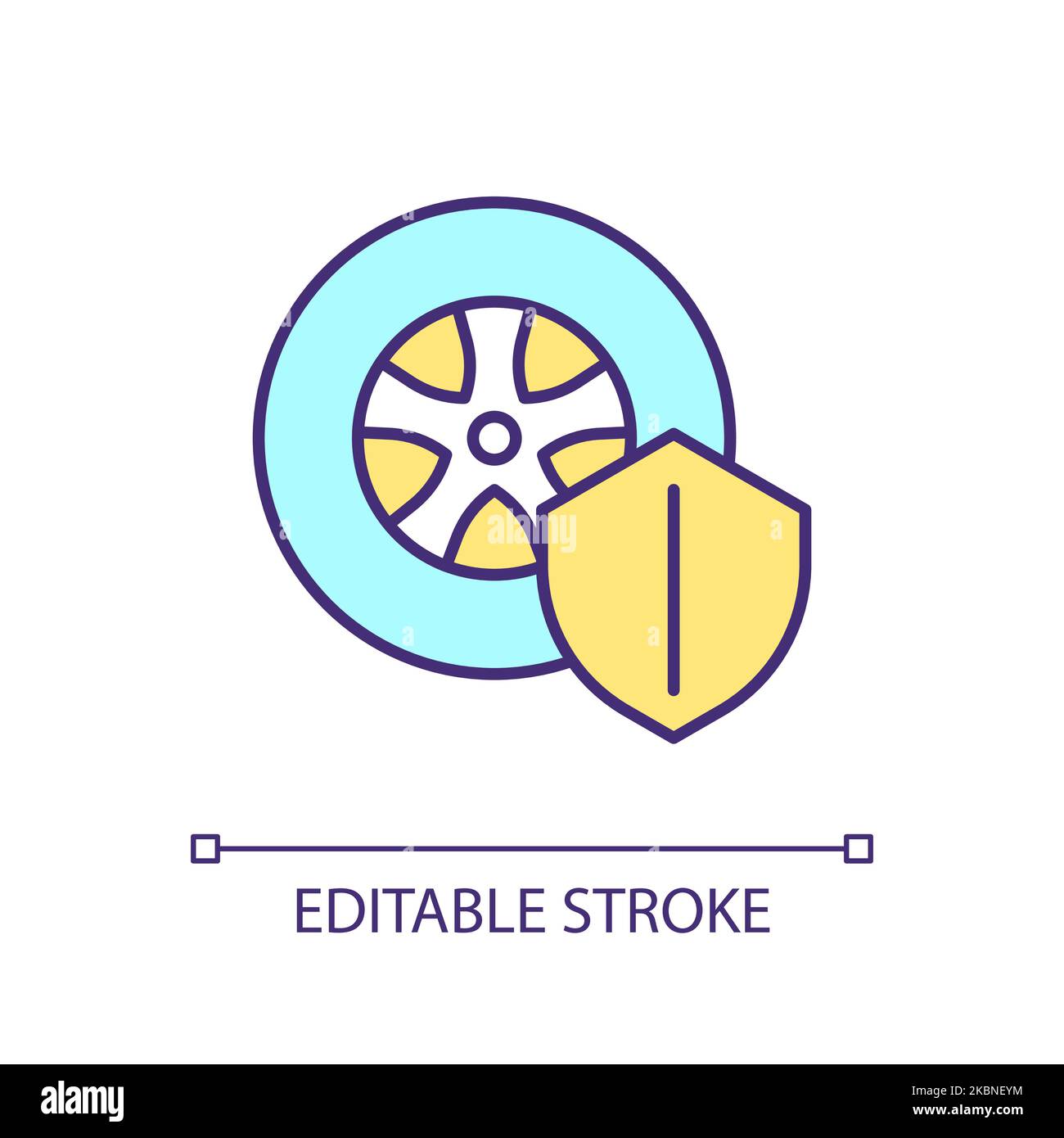 Car tires protection RGB color icon Stock Vector Image & Art - Alamy