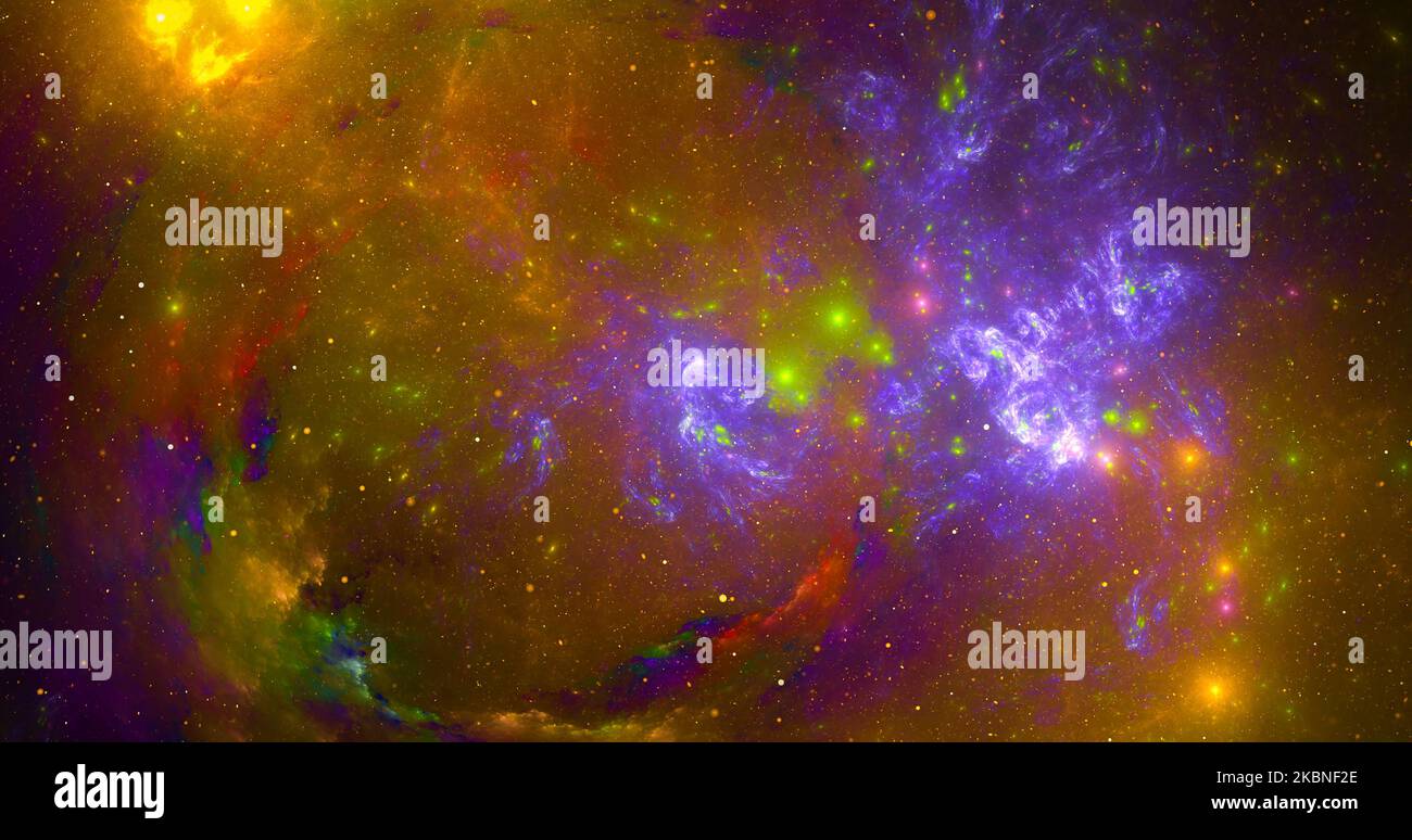 Fractal spiral. Fantastic abstract background from stars and galactic ...