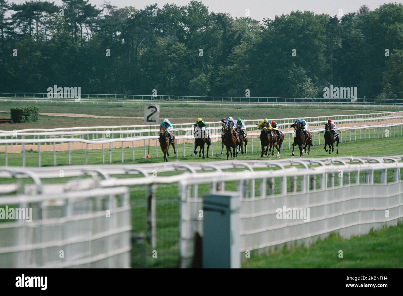 general view of the horse races at the first Race day of 2020 opening ...