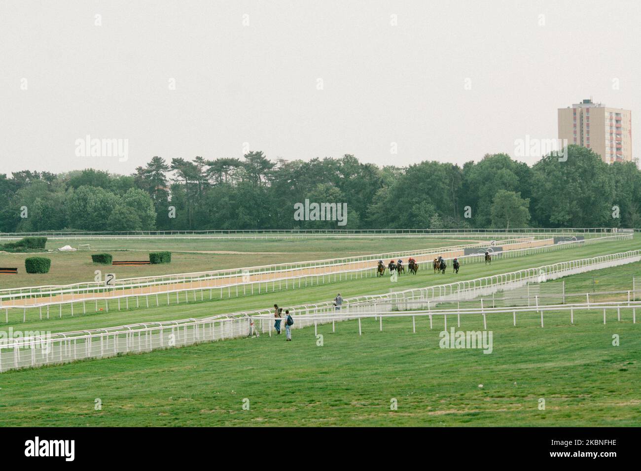 general view of the horse races at the first Race day of 2020 opening ...