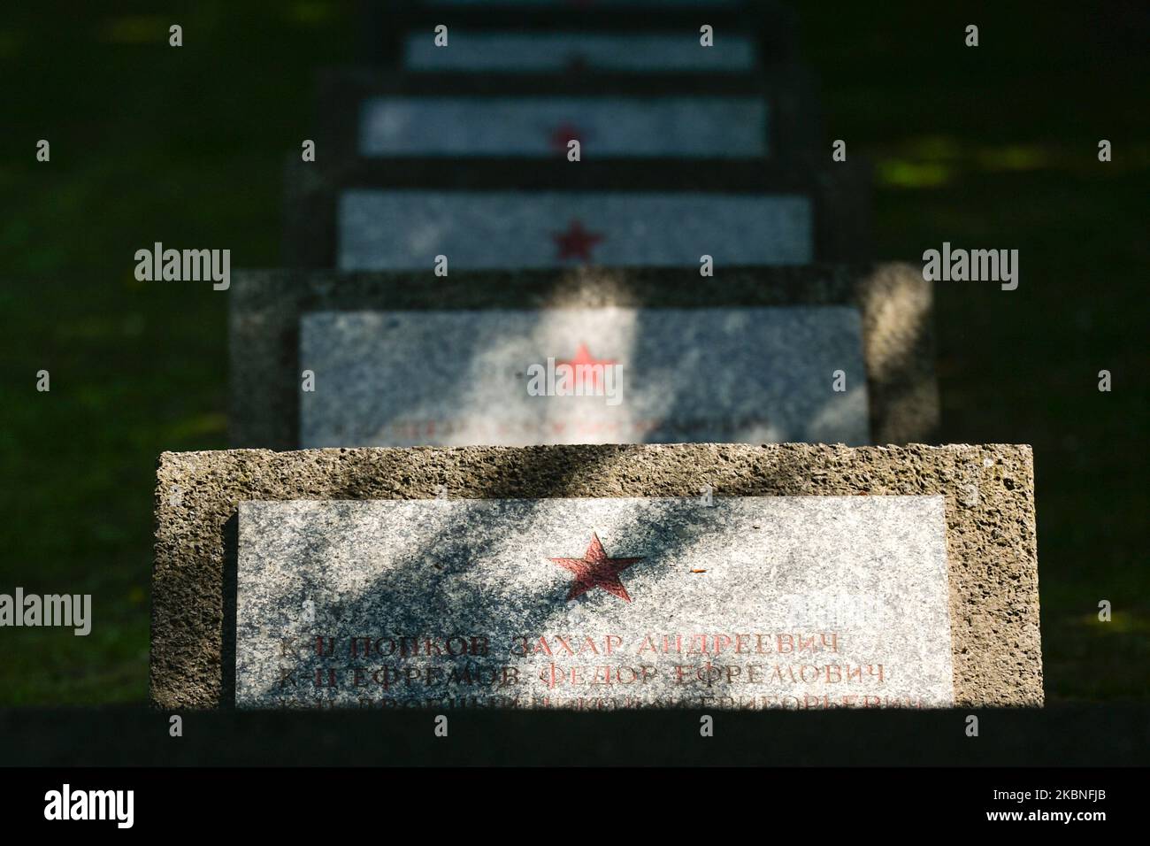 Graves of Soviet Army soldiers fallen during the World War in the ...