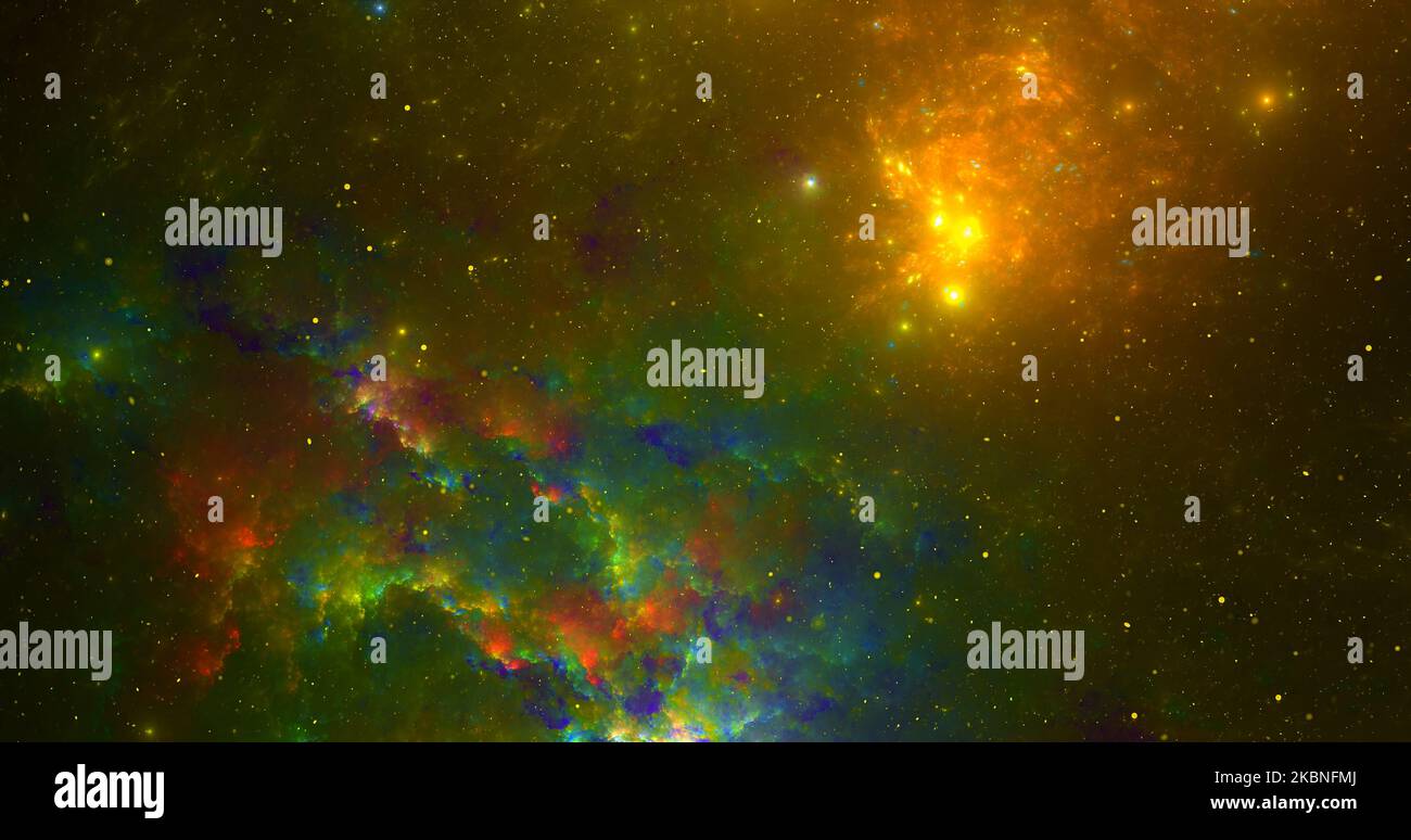 Fractal spiral. Fantastic abstract background from stars and galactic ...