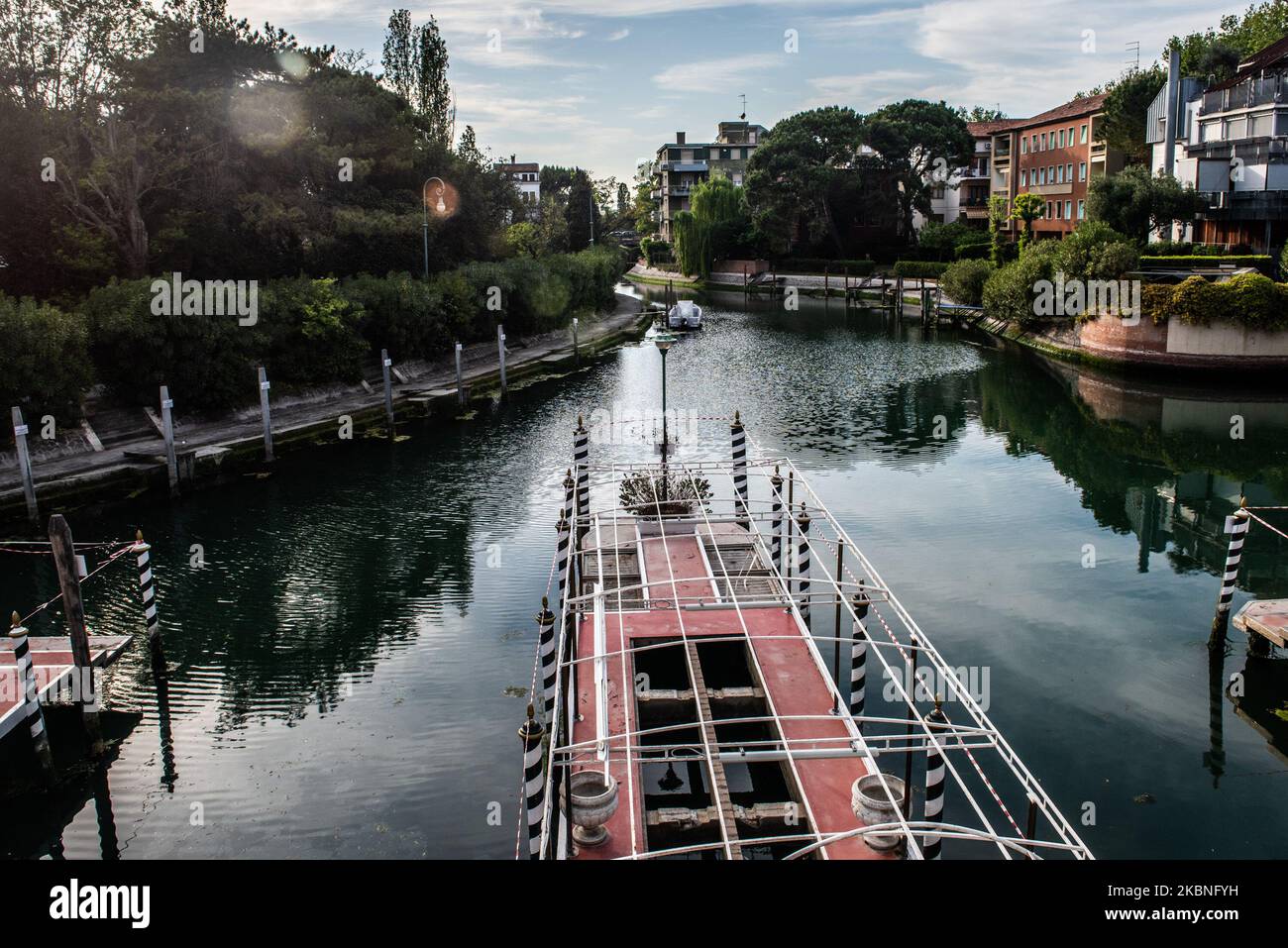 A view of the dock of the Excelsior Hotel in Lido di Venezia. Usually ...