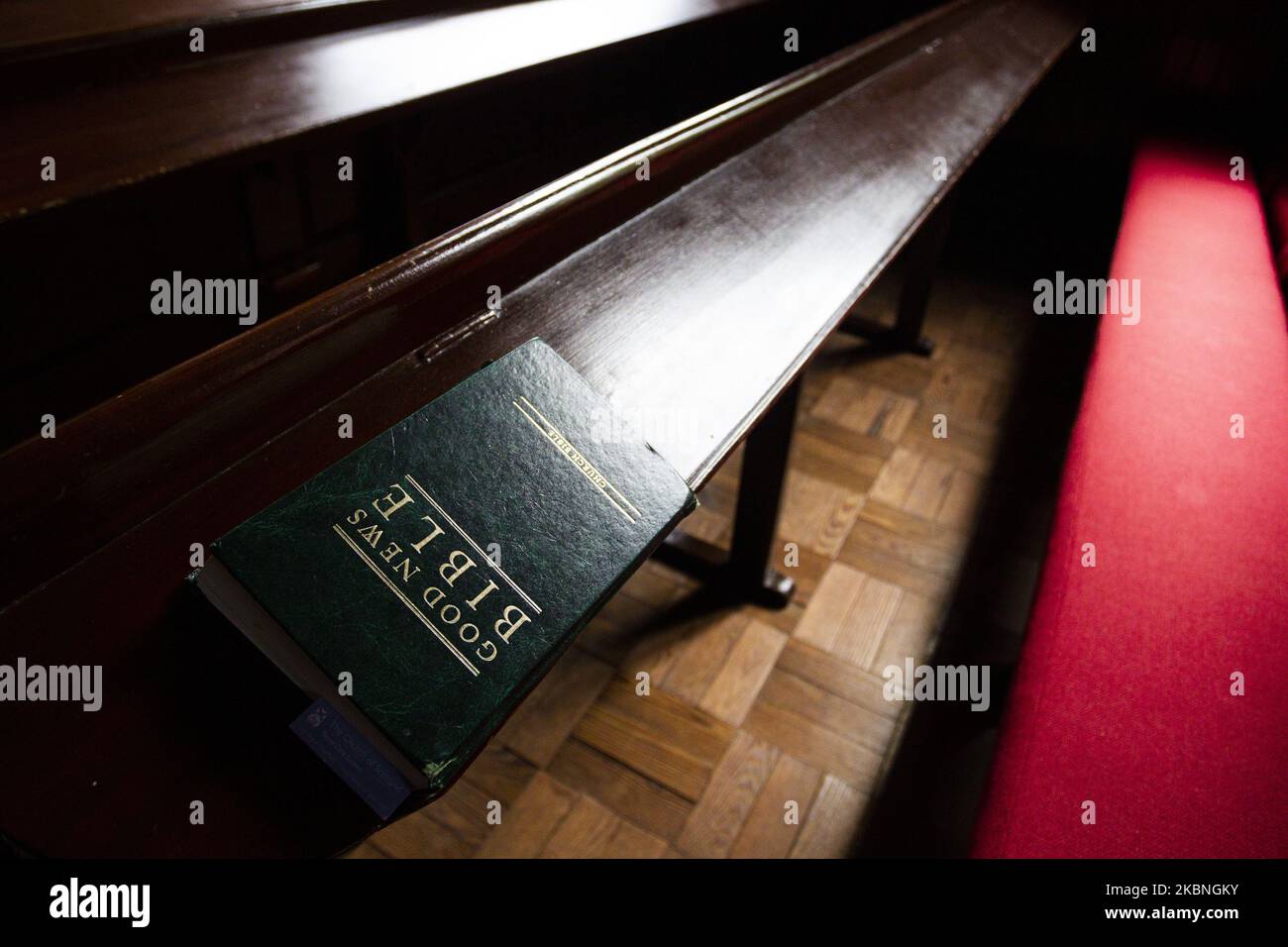 Reverend Anna Rodwell (not in picture) prerecords a Sunday service at ...