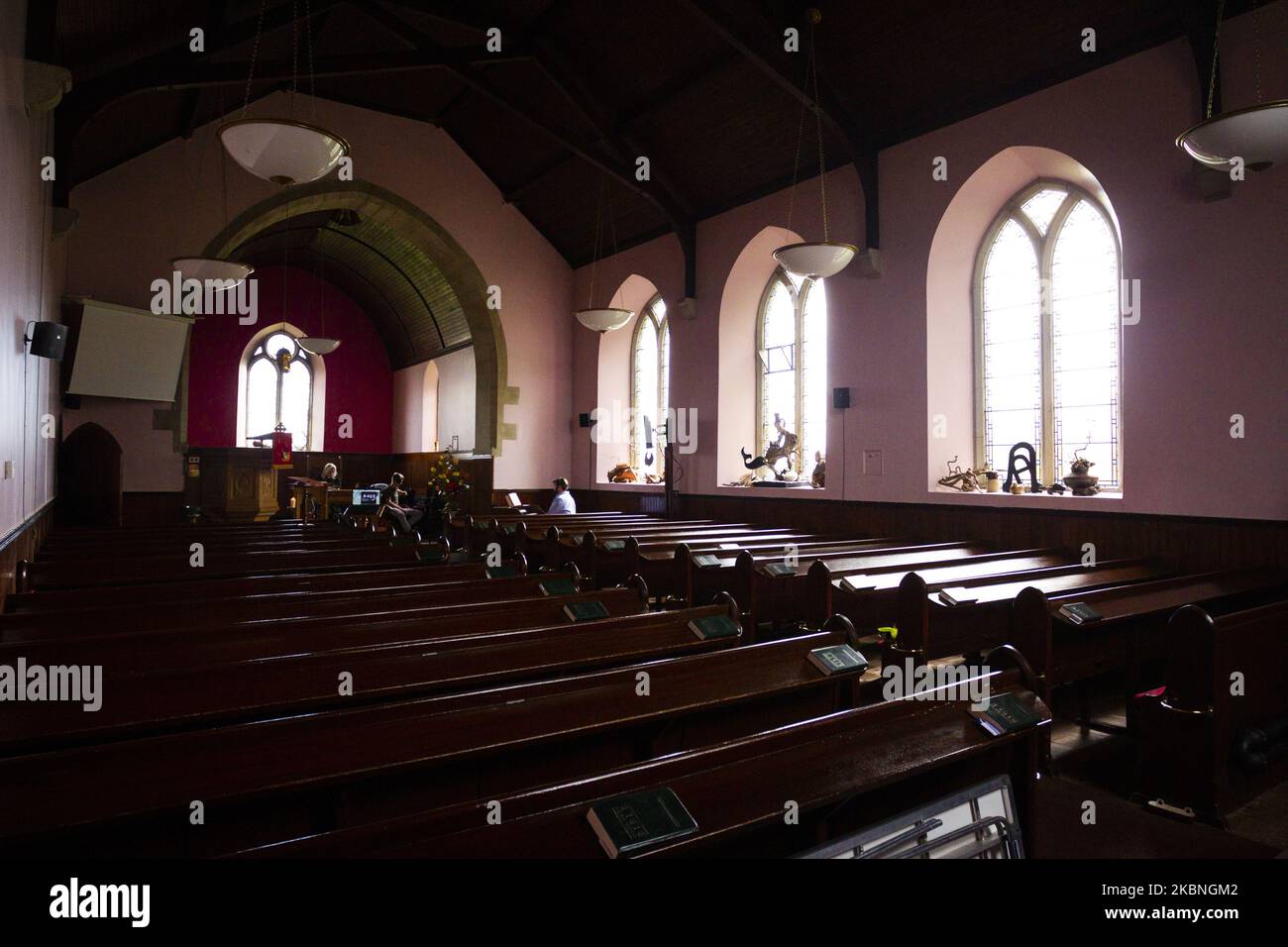 Reverend Anna Rodwell prerecords a Sunday service at Ednam Parish ...