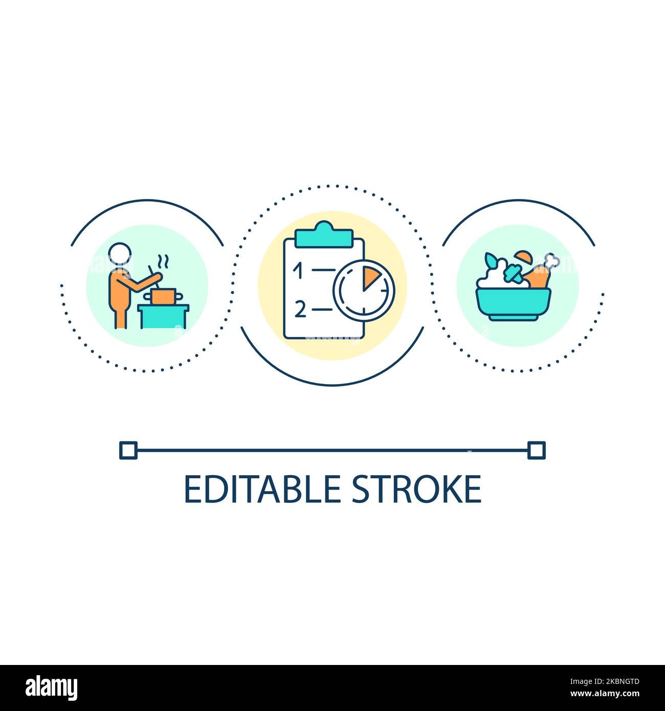 Time to prepare food loop concept icon Stock Vector Image & Art - Alamy
