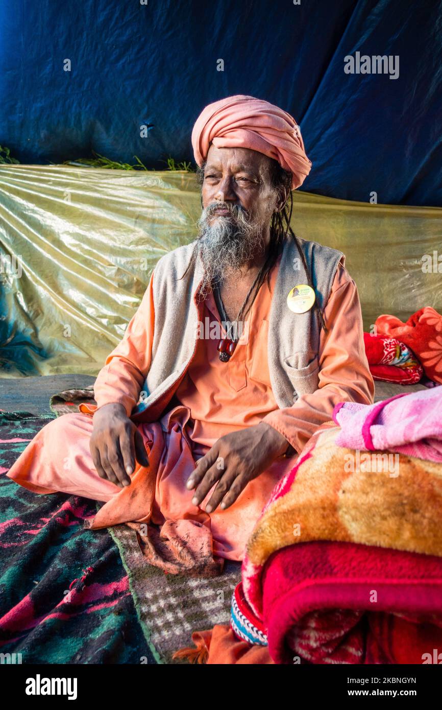 July 14th 2022, Himachal Pradesh India. Portrait of an Indian Sadhu in ...