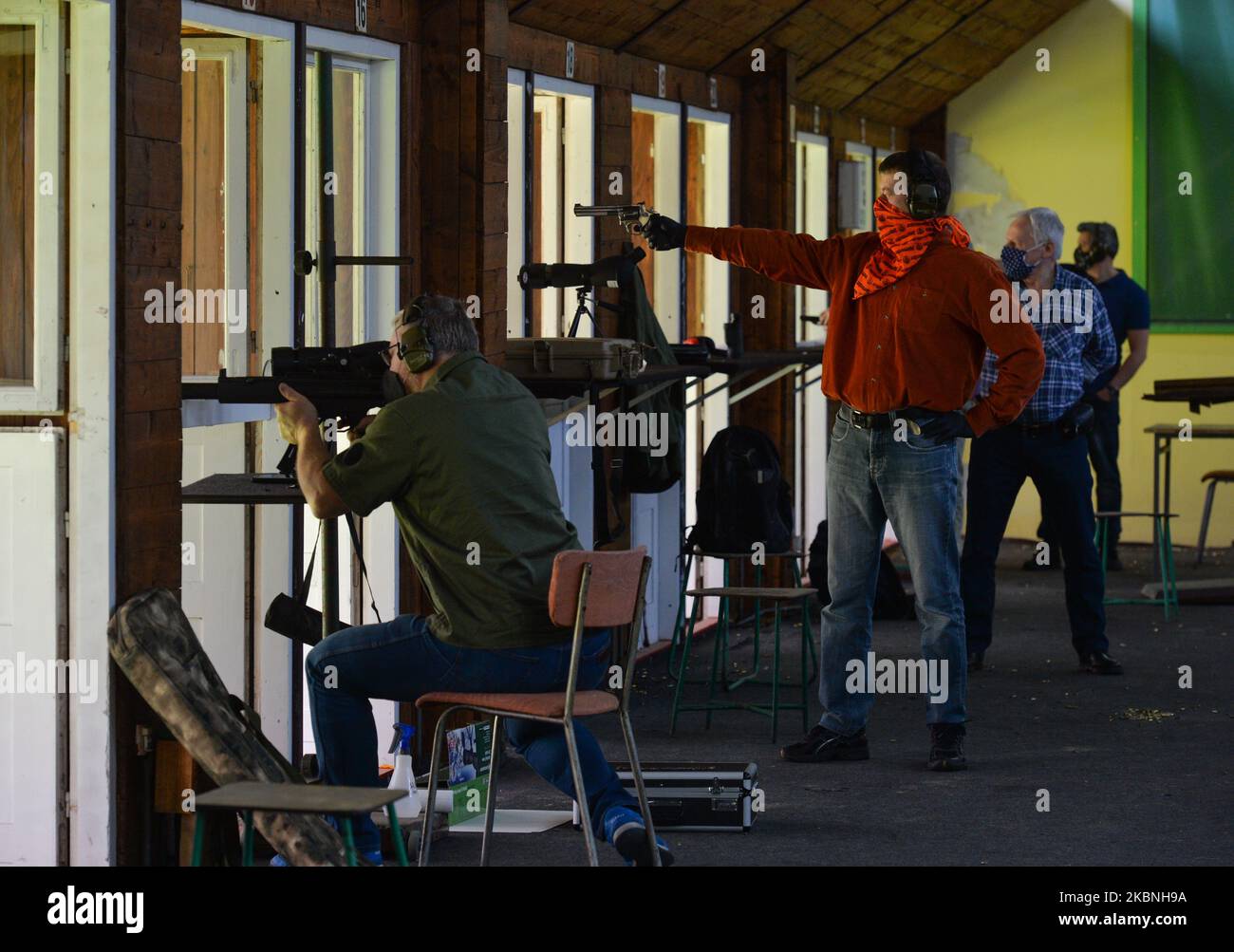 Person practicing shooting indoor hi-res stock photography and images ...