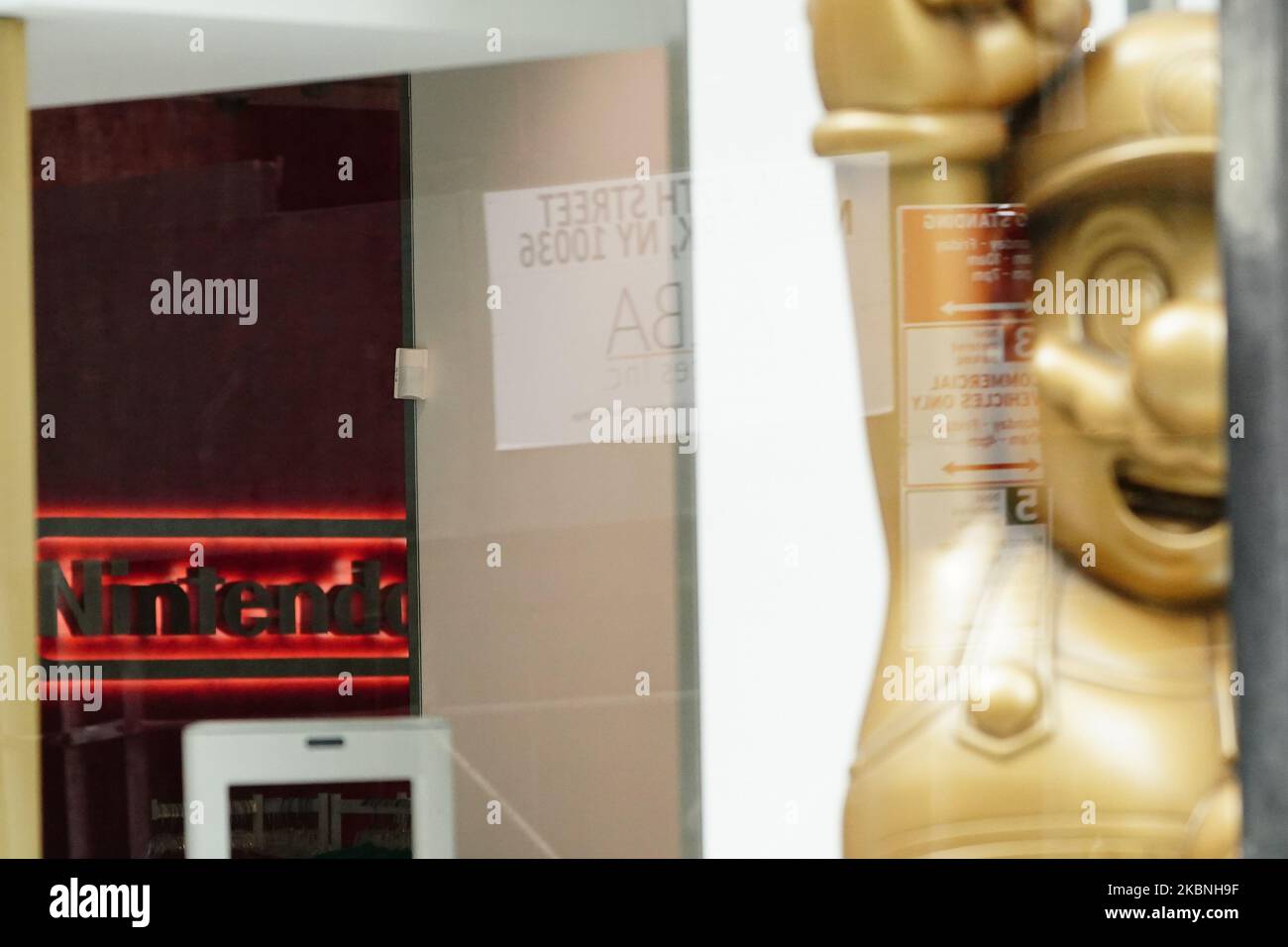 A view of Nintendo in New York City USA during the coronavirus pandemic ...