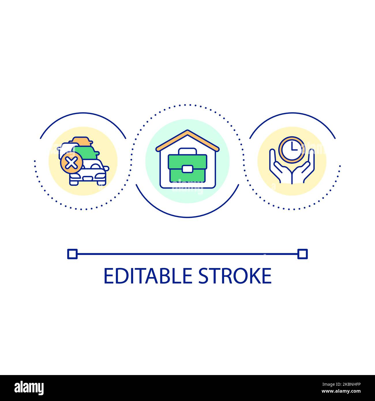 Avoid traffic jam loop concept icon Stock Vector Image & Art - Alamy