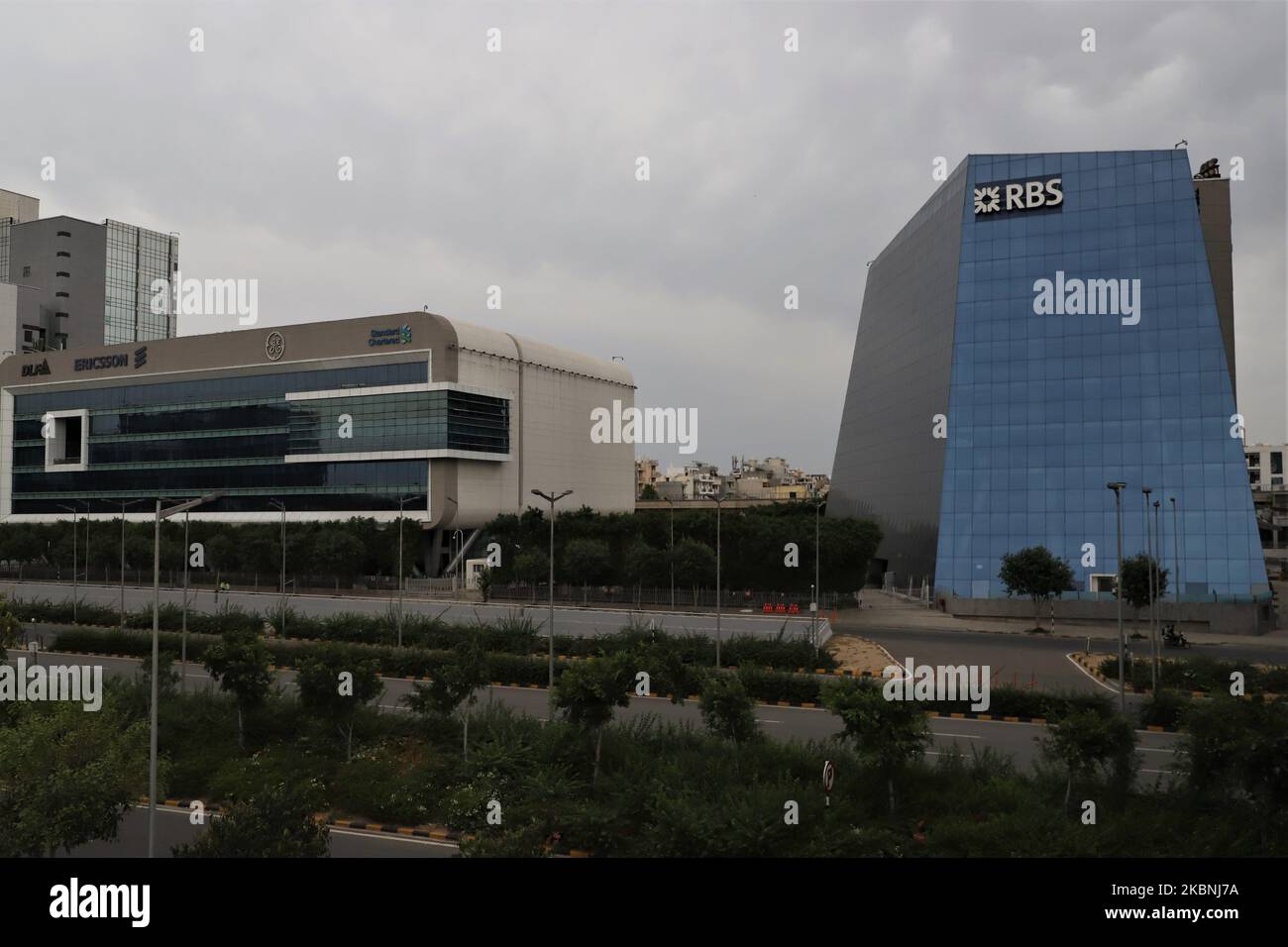 Royal Bank of Scotland (RBS) Logo is seen outside their building in ...