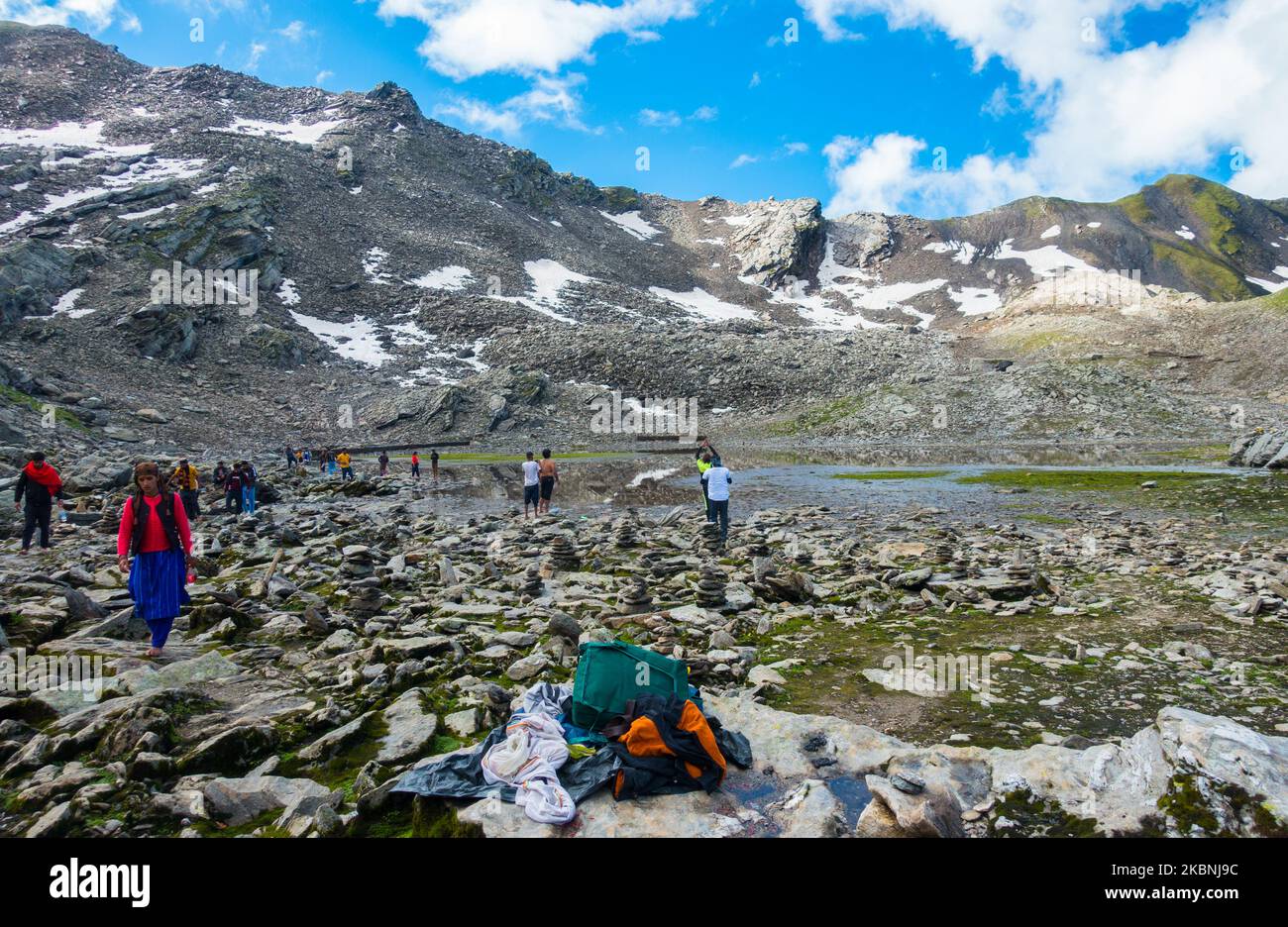 July 14th 2022, Himachal Pradesh India. Devotees offering their prayers ...