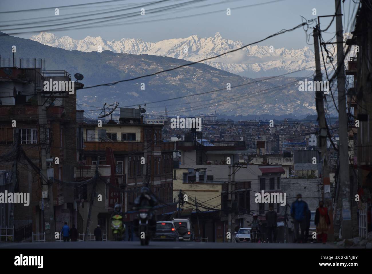 Beautiful mountains seen from Kathmandu during complete nationwide ...