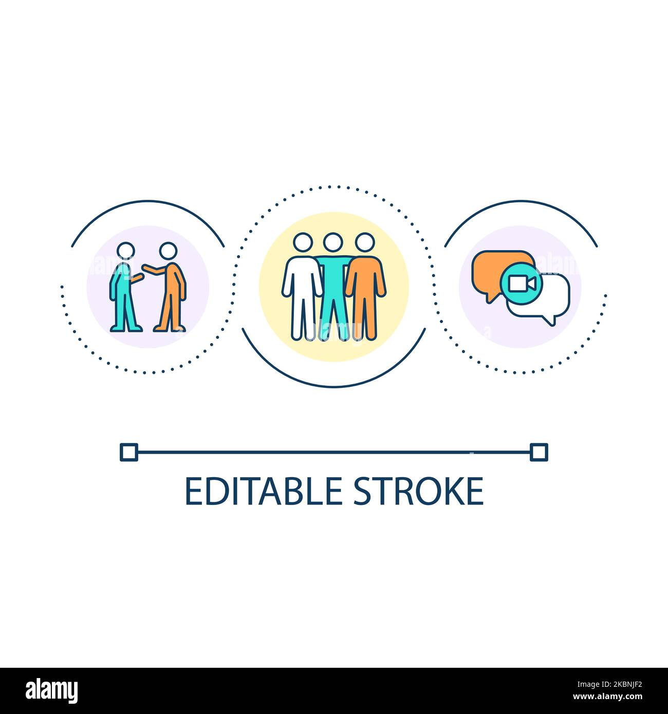 Team meeting loop concept icon Stock Vector Image & Art - Alamy